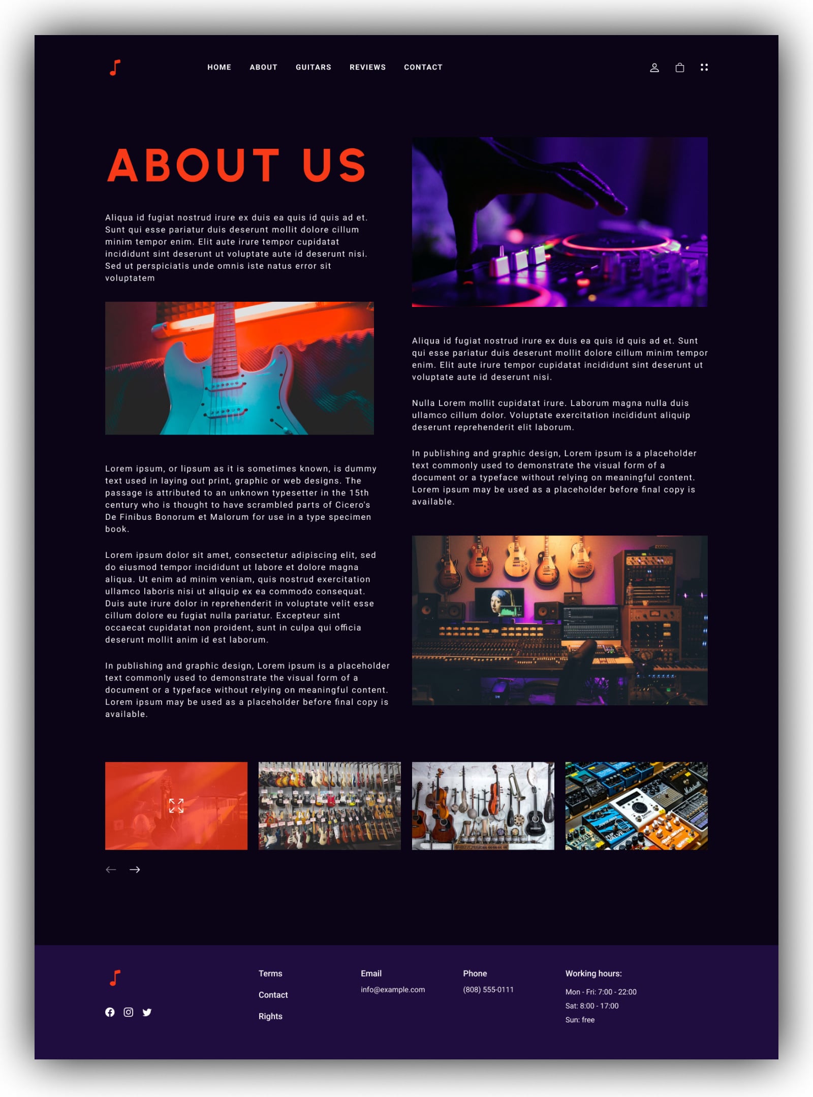 Lucy - Music Store PSD Template #275543 - TemplateMonster