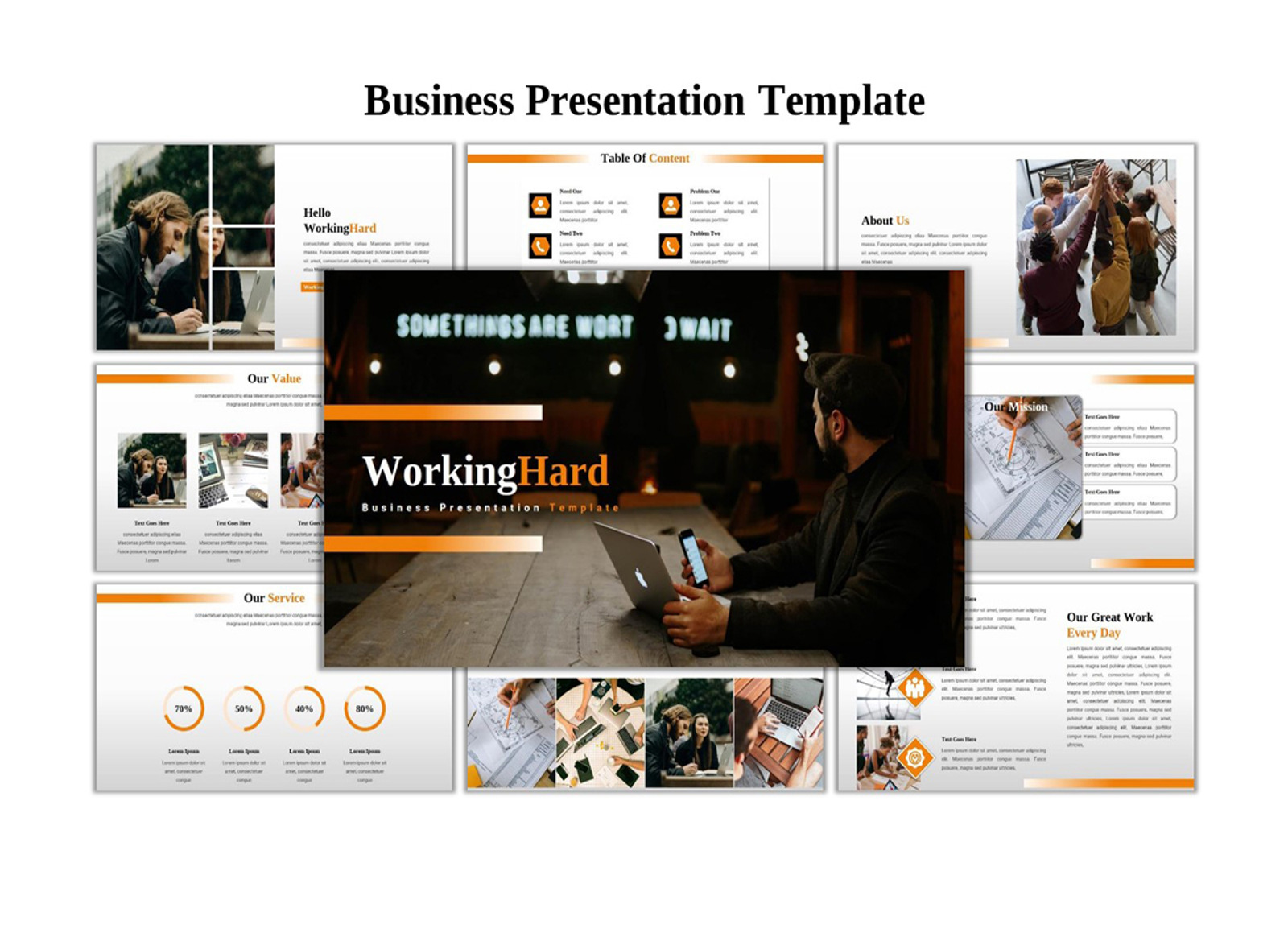 WorkingHard - Creative Business Powerpoint Template