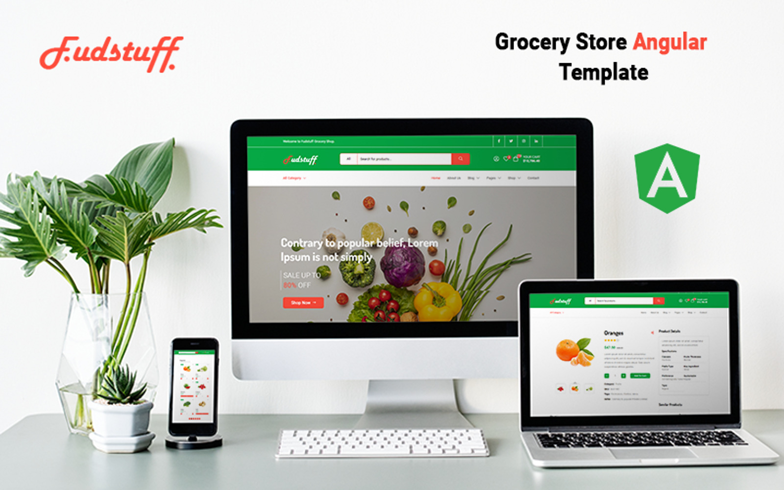 Grocery Store Angular Website template - TemplateMonster