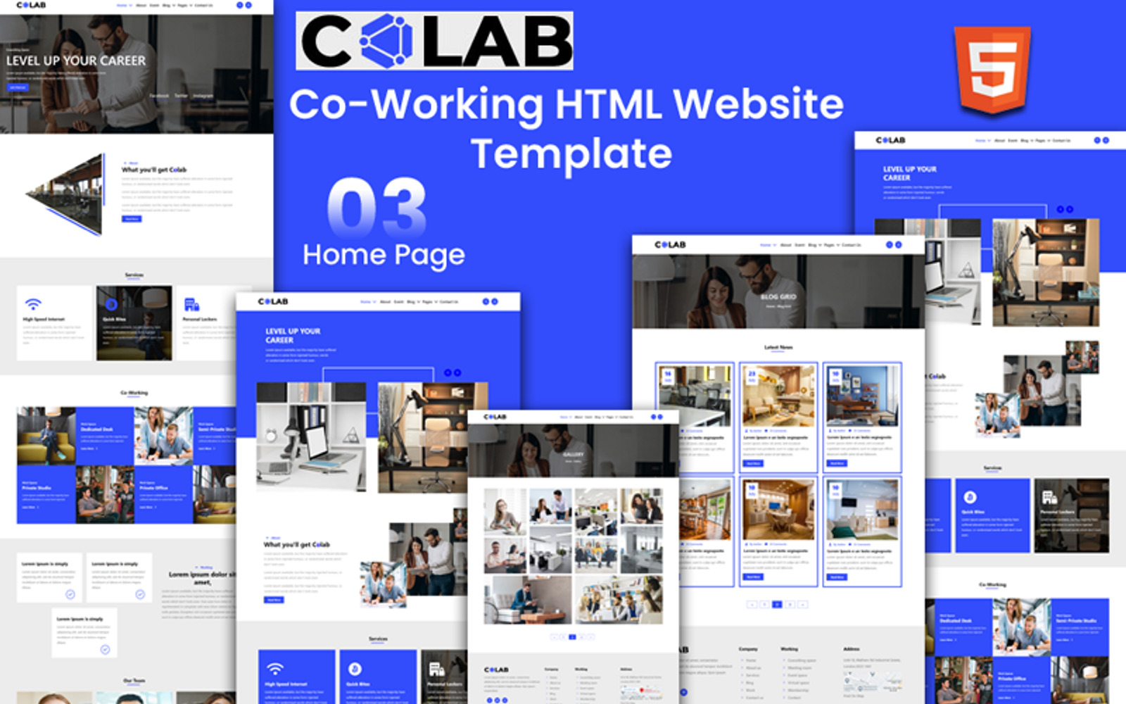 Colab - Co-Working HTML Website Template - TemplateMonster