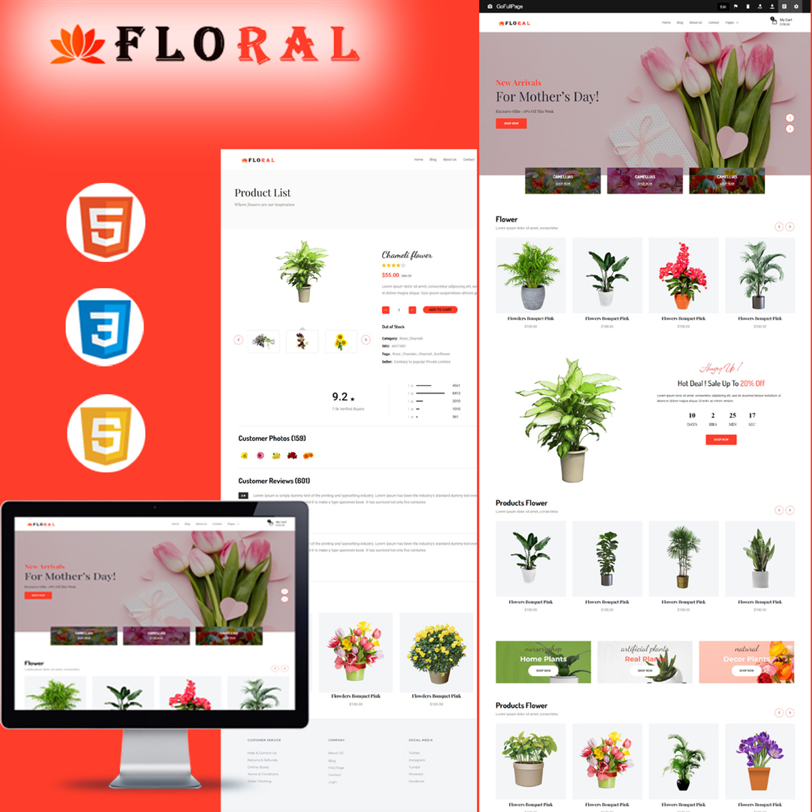 Floral - Flower Shop Ecommerce HTML5 Template