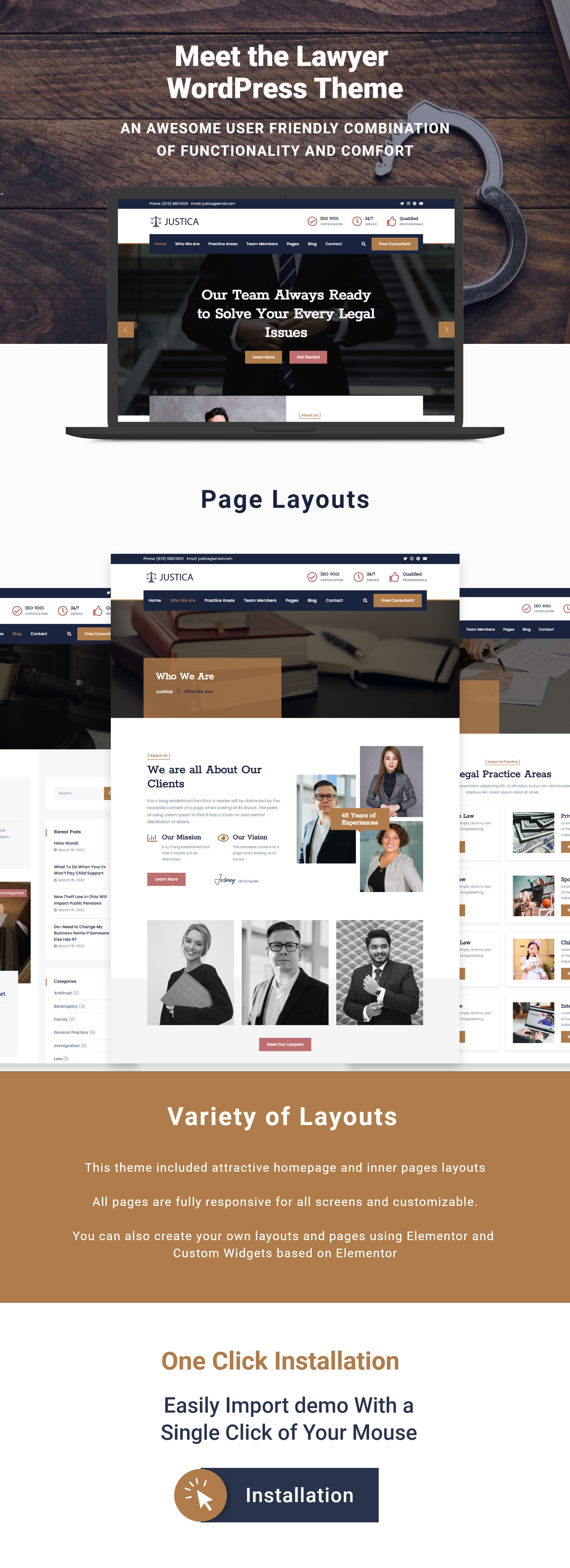 Justica - Responsive Justice Firm WordPress Theme