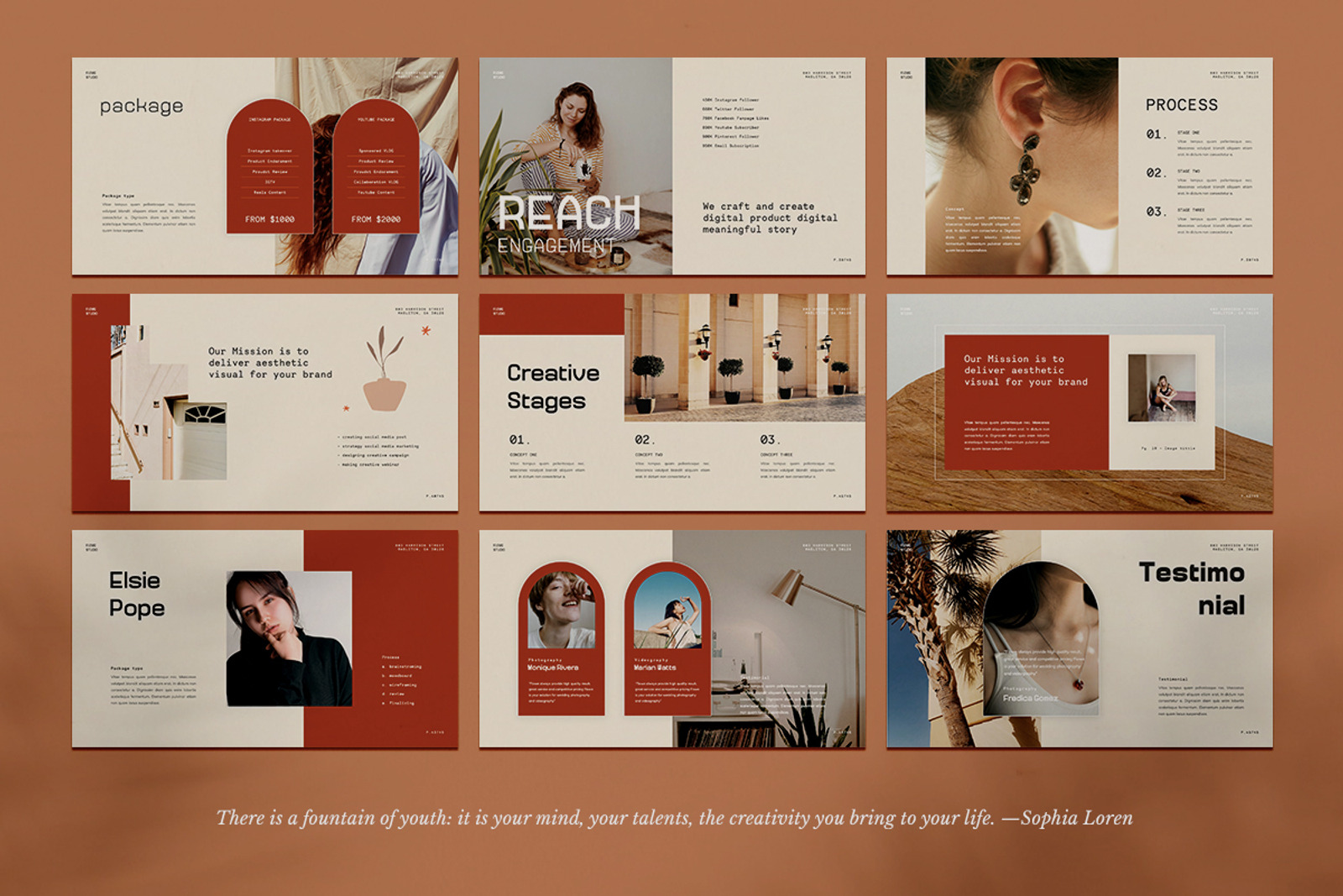 Flowe - Media Kit PowerPoint Template - TemplateMonster