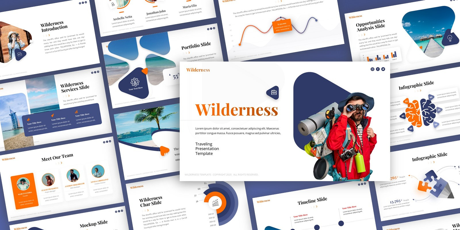 Wilderness Traveling Multipurpose PowerPoint Template