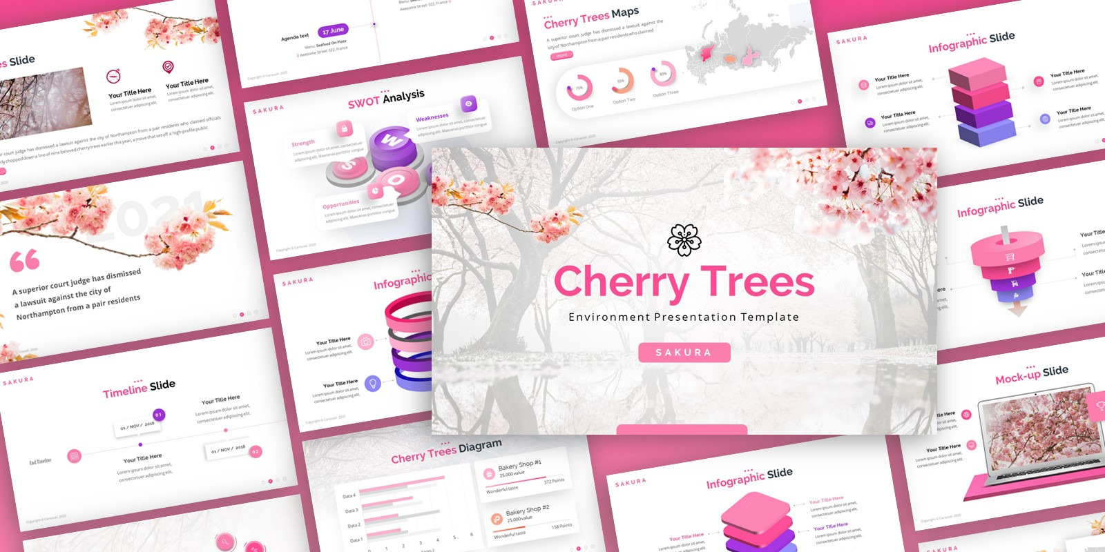 Sakura - Environment Multipurpose PowerPoint Template
