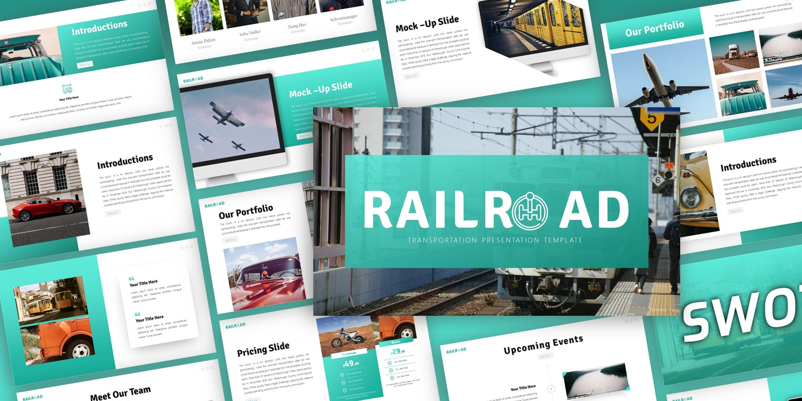 Railroad - Transportation Multipurpose PowerPoint Template