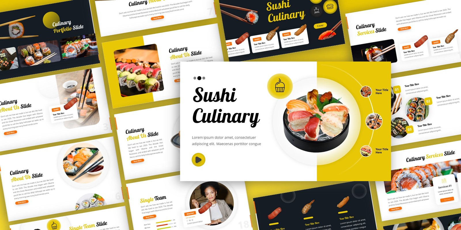 Sushi - Culinary Multipurpose PowerPoint Template