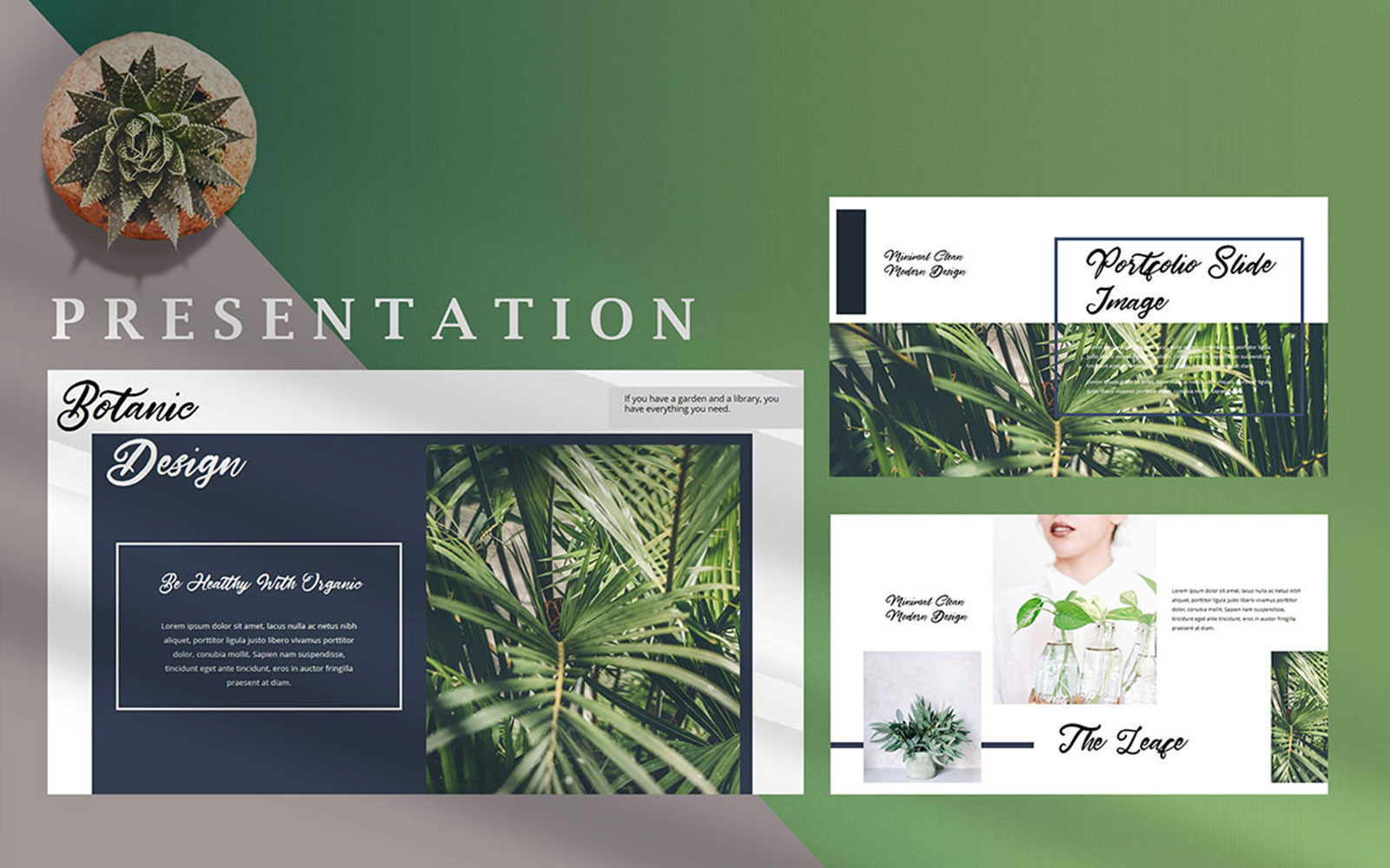 Minimal Fresh Leaf - Nature Keynote Template