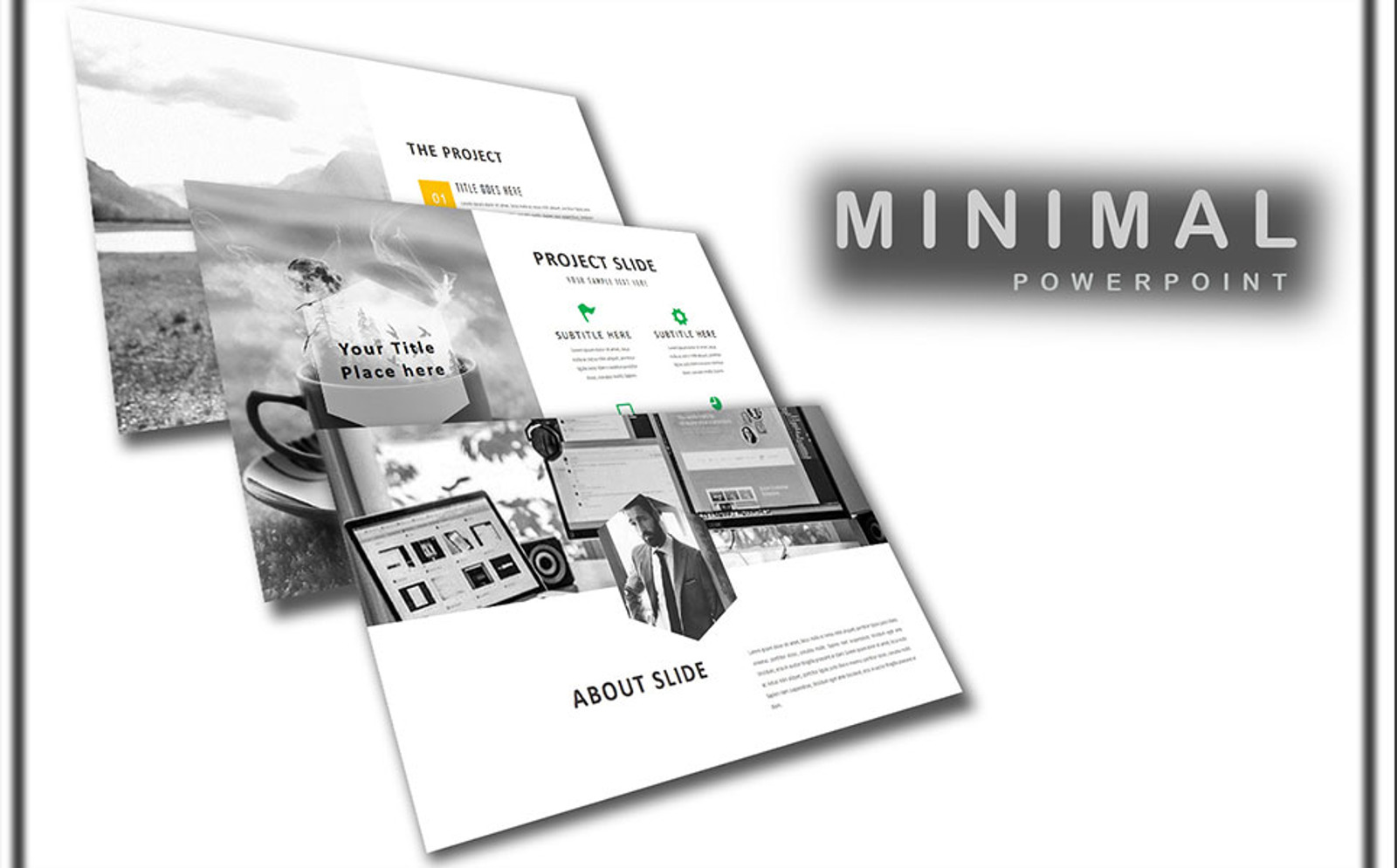 Blanked - Minimal Urban PowerPoint template - TemplateMonster