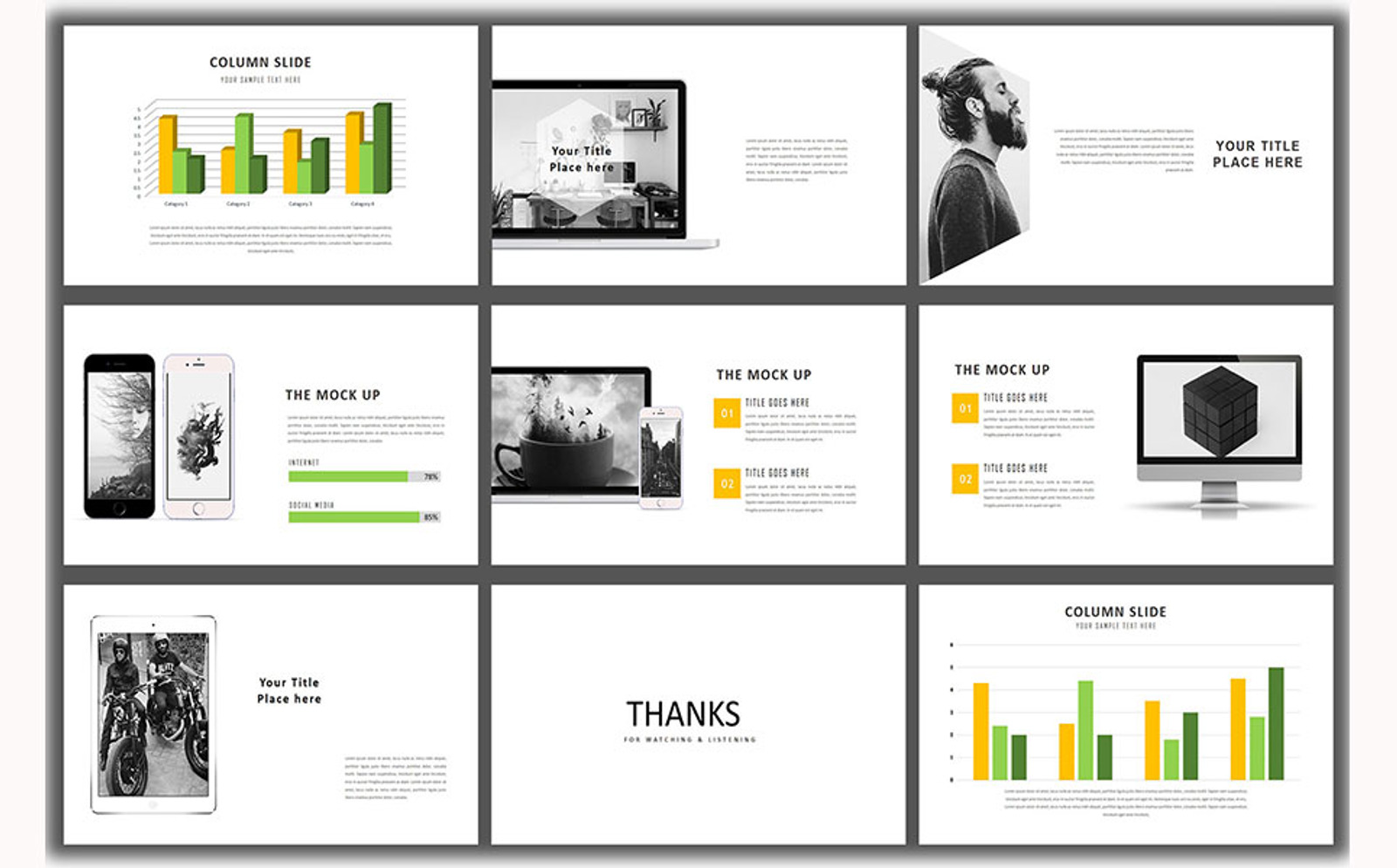 Blanked - Minimal Urban Google Slides template