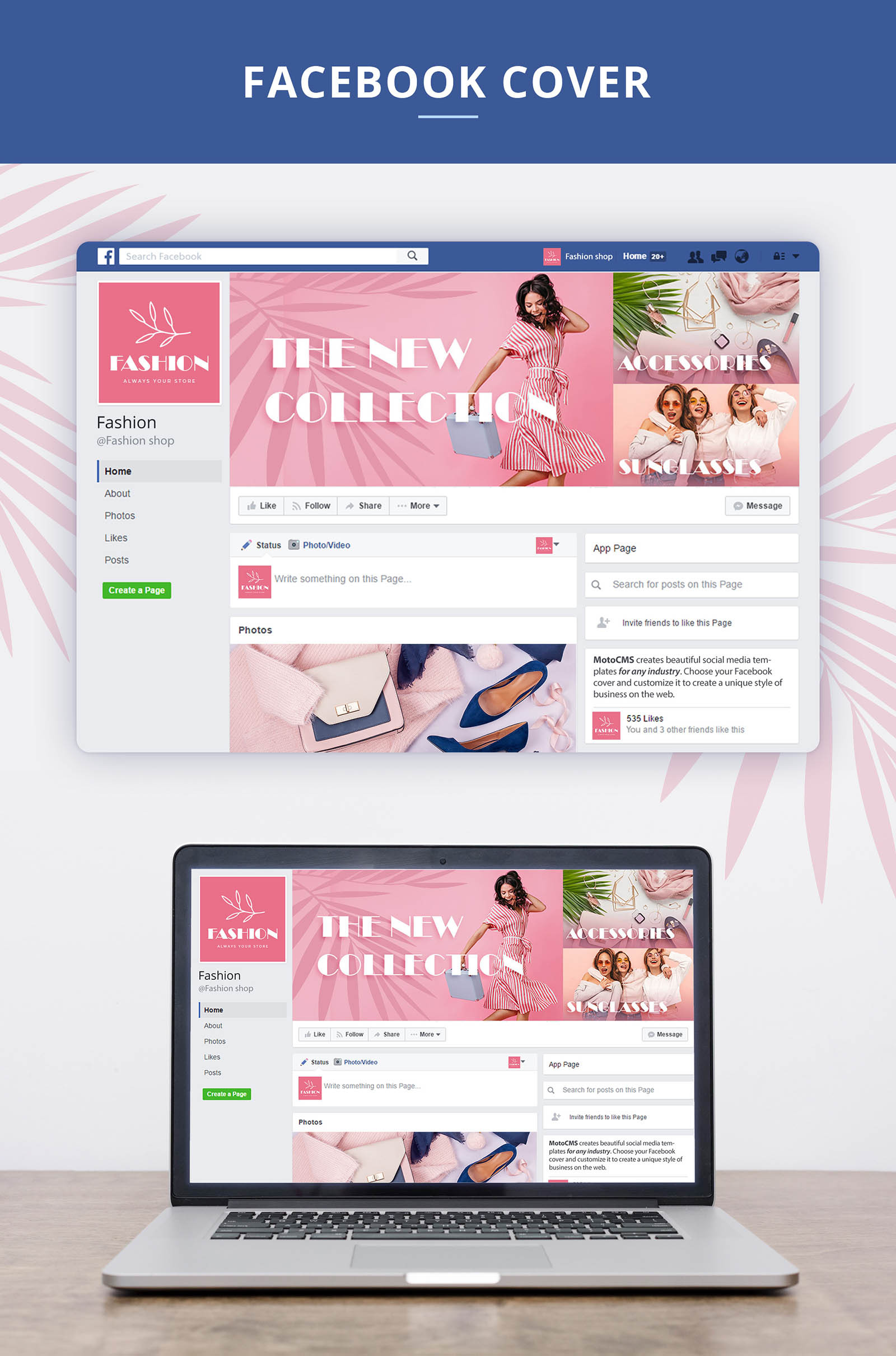 Free Fashion Store Facebook Cover PSD Social Media Template