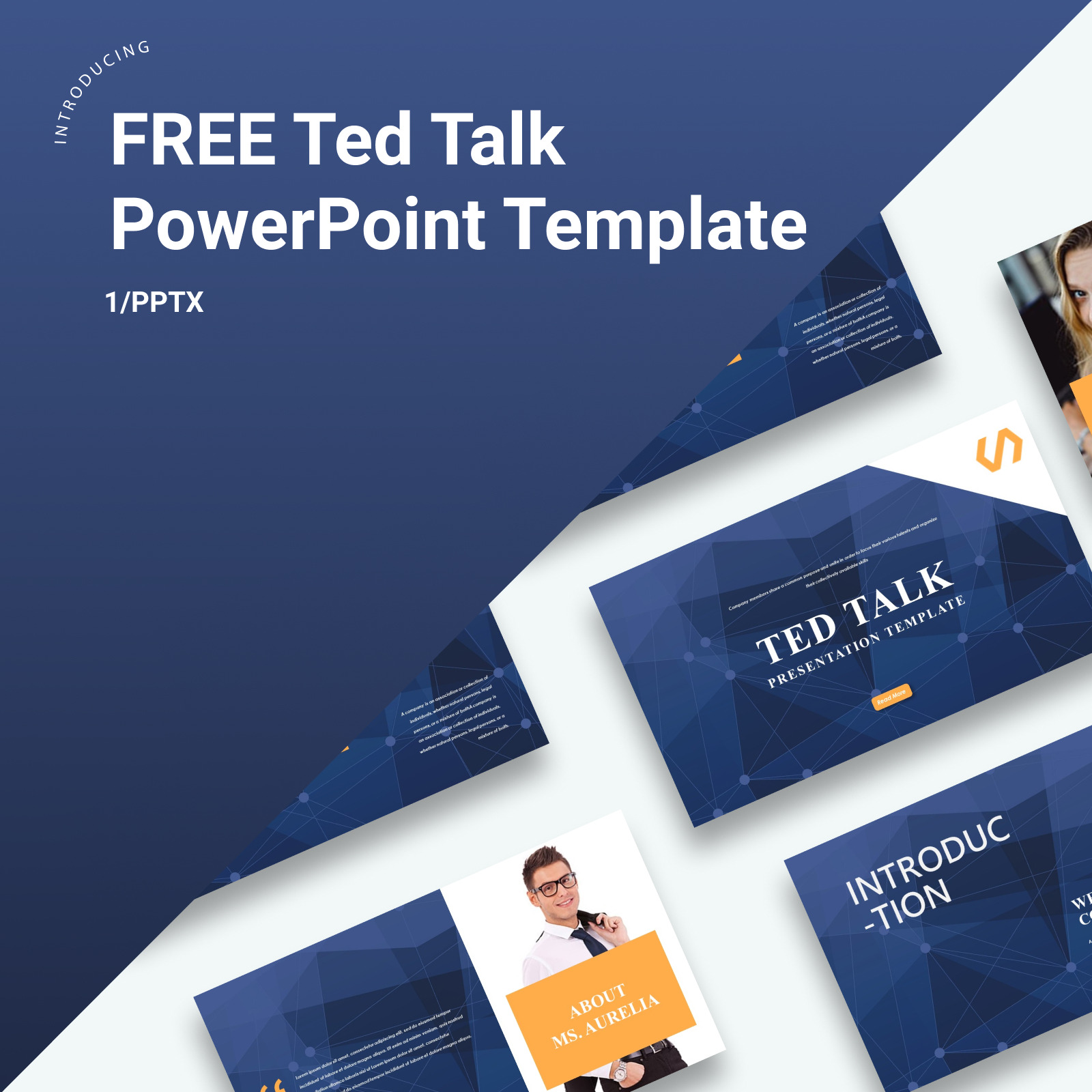Plantilla de Powerpoint de presentación de Ted Talk gratis