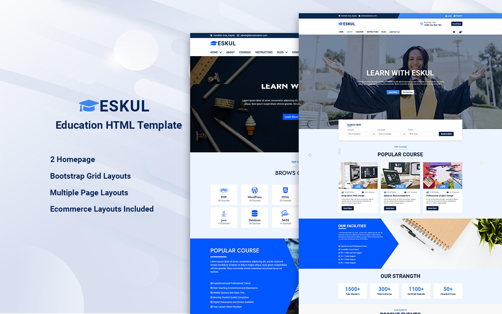 Eskul - Responsive Education Website HTML Template