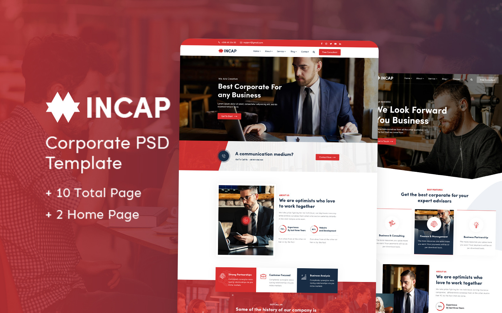 Incap Corporate PSD Website #244650 - TemplateMonster