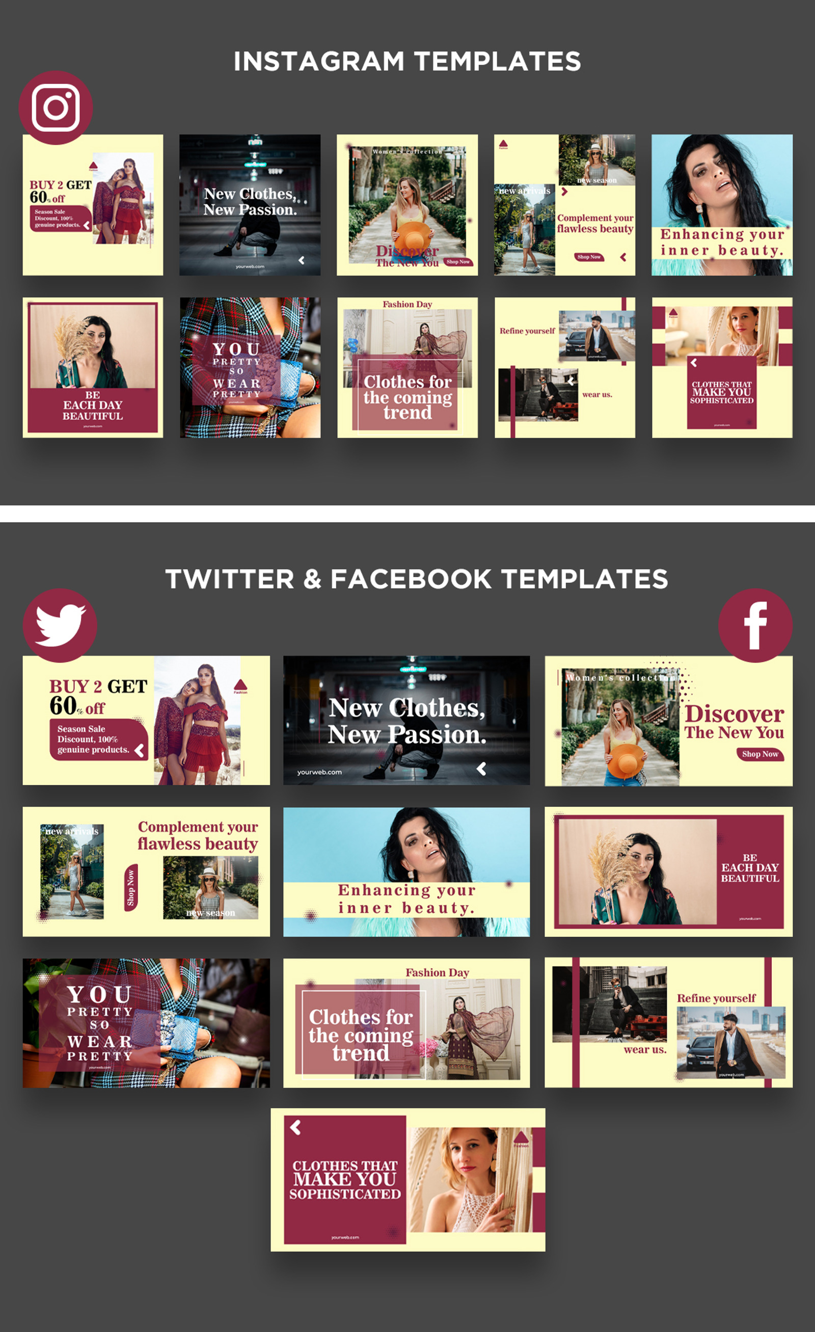 Epic Social Media Booster Kit Pack Template - TemplateMonster