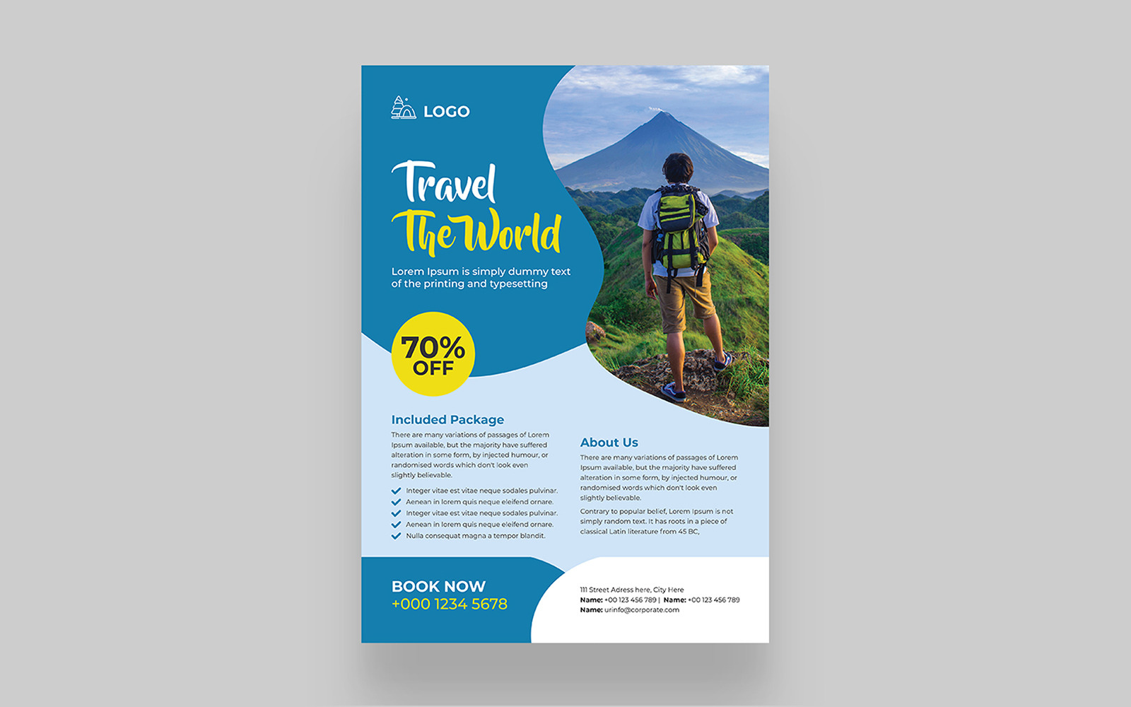 Modern Travel Poster Design Template - TemplateMonster