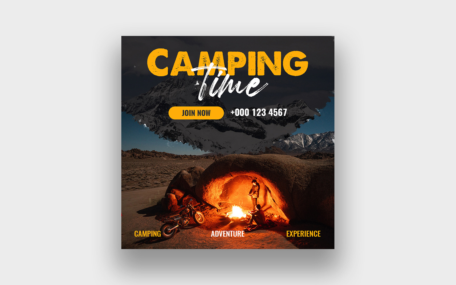 Adventure camping social media template - TemplateMonster