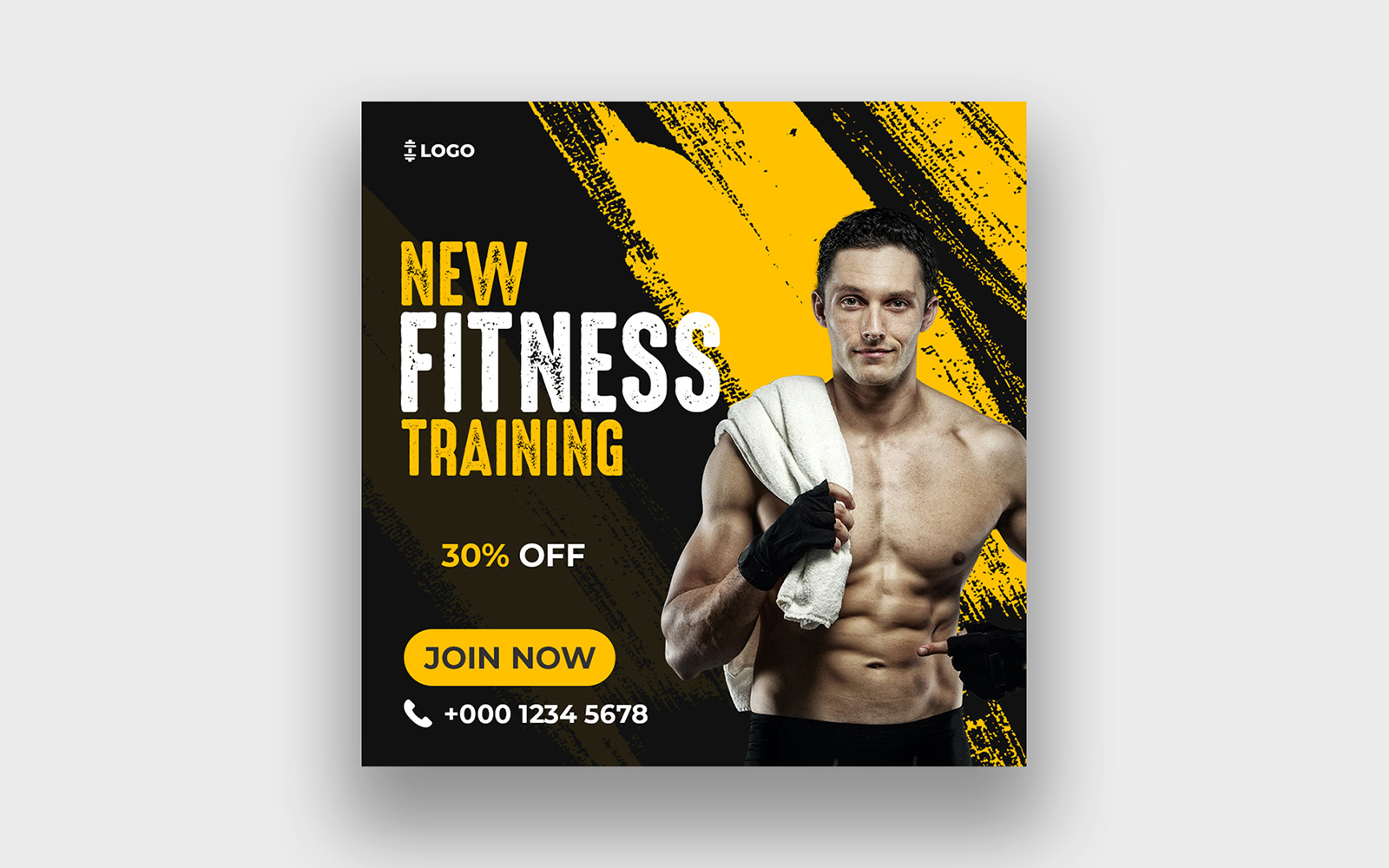 Gym Facebook Instagram Post Design #296763 - TemplateMonster