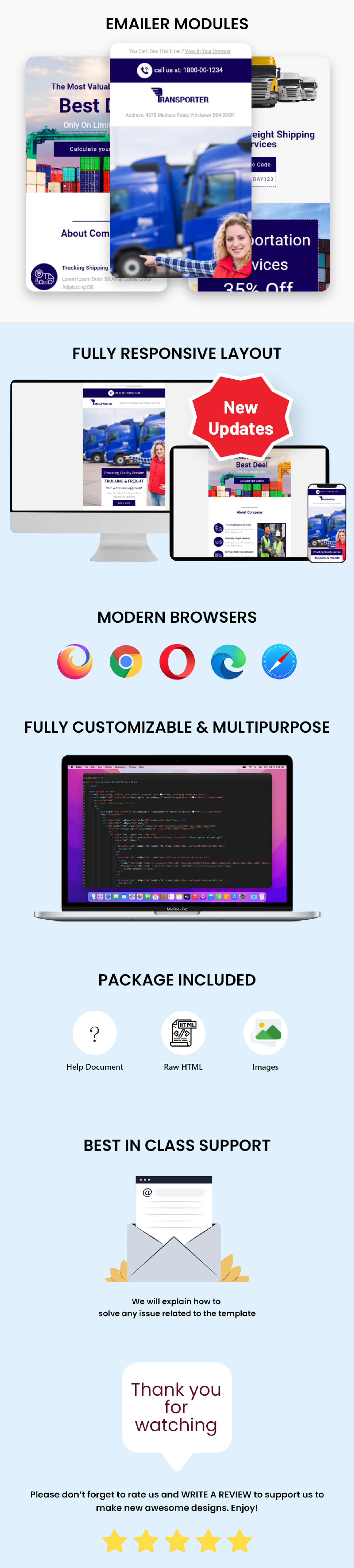 Transporter - Transportation Responsive Newsletter Template