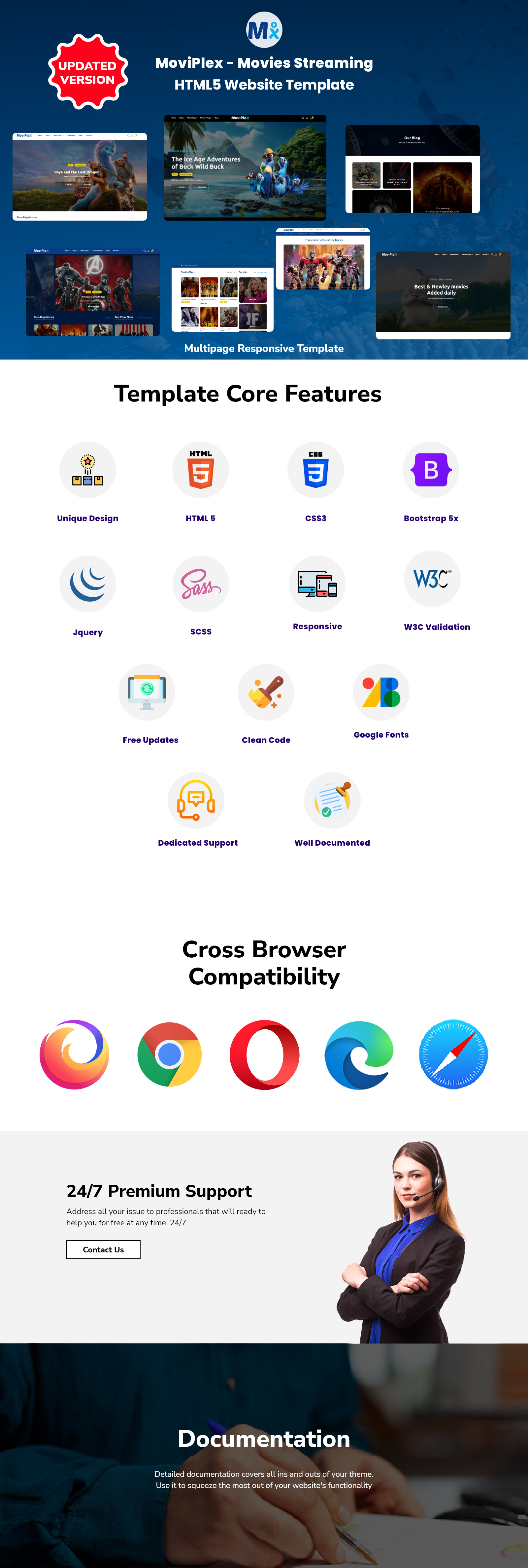 MoviPlex - Movies Streaming HTML5 Website Template