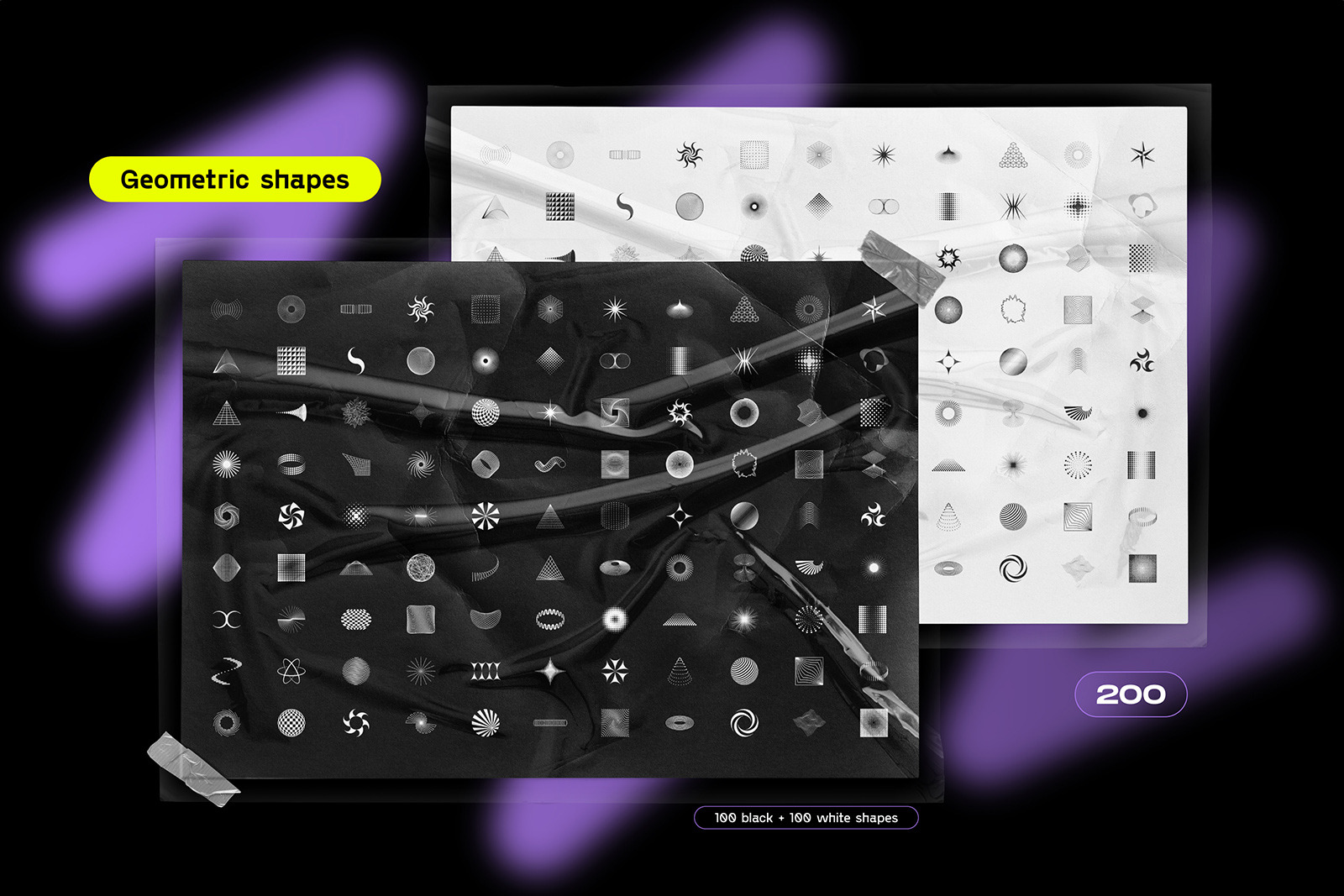 Geometric Shapes Pack for Poster and Cover Design - Vector Image