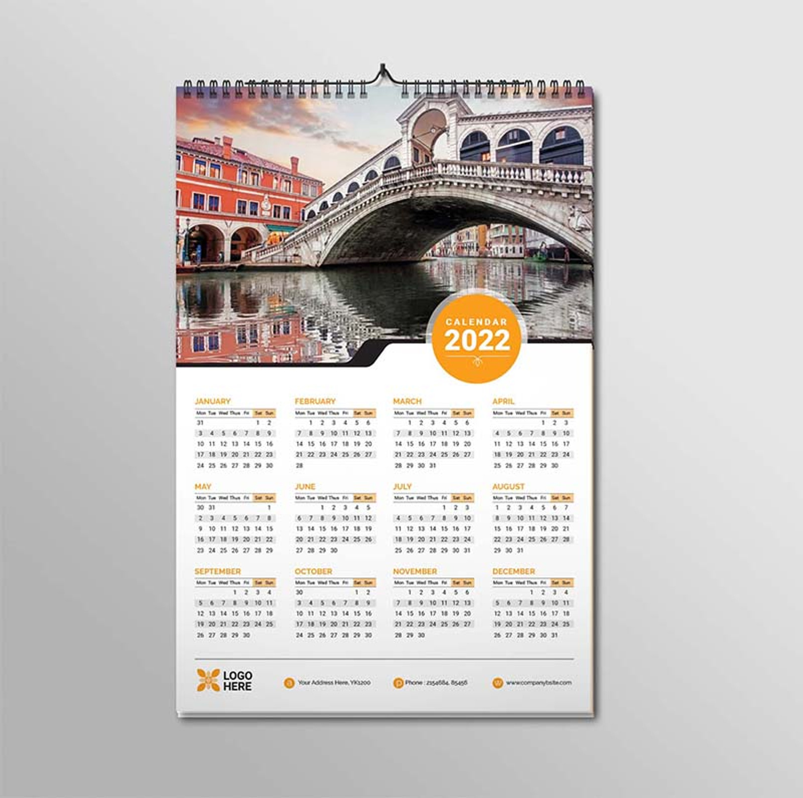 Single Page Calendar Template Design - TemplateMonster