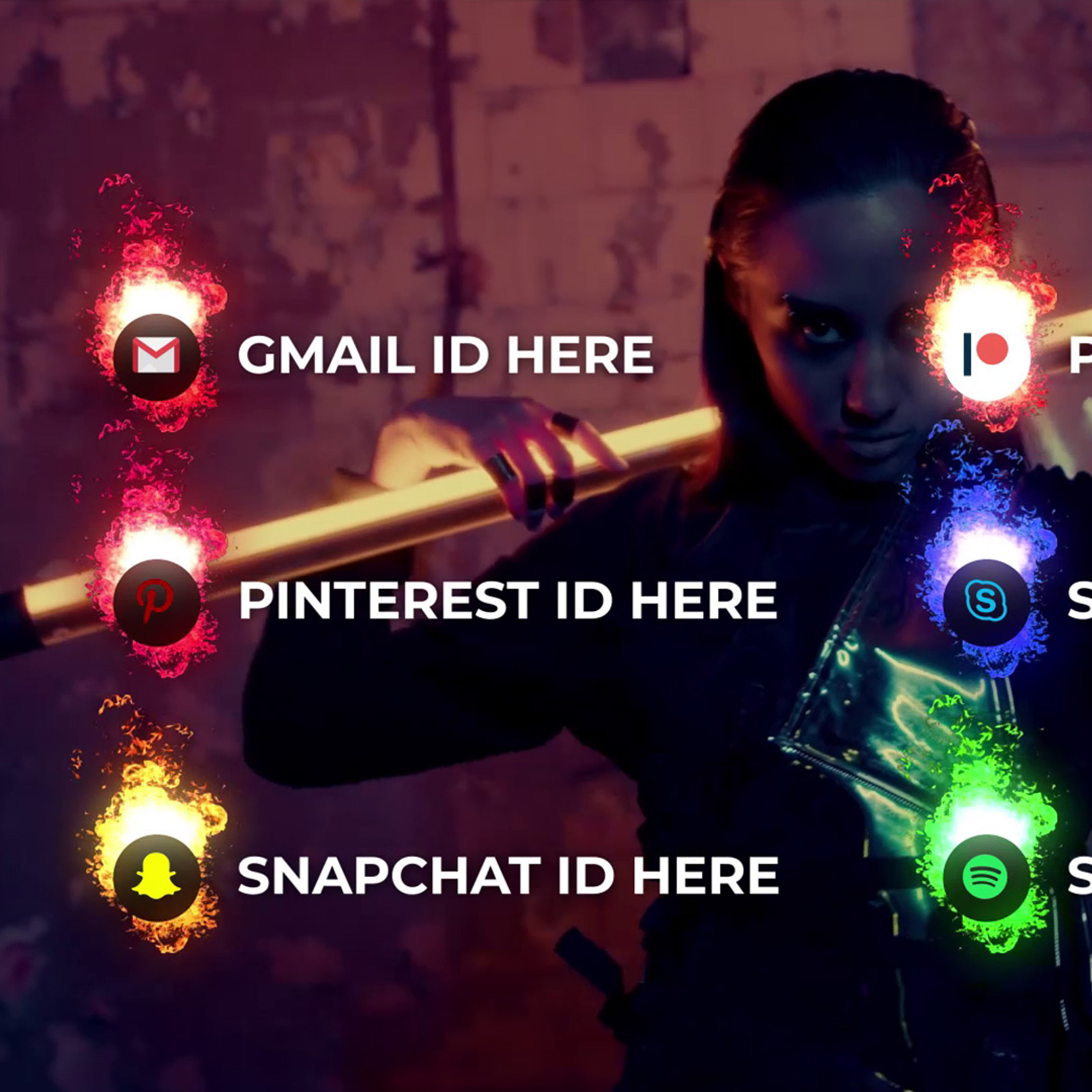 Fire Social Media Lower Thirds After Effects