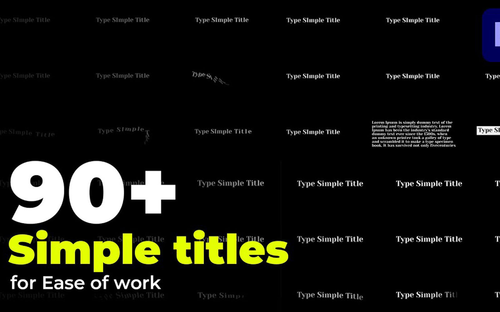 Simple Titles Motion Graphics Template - TemplateMonster