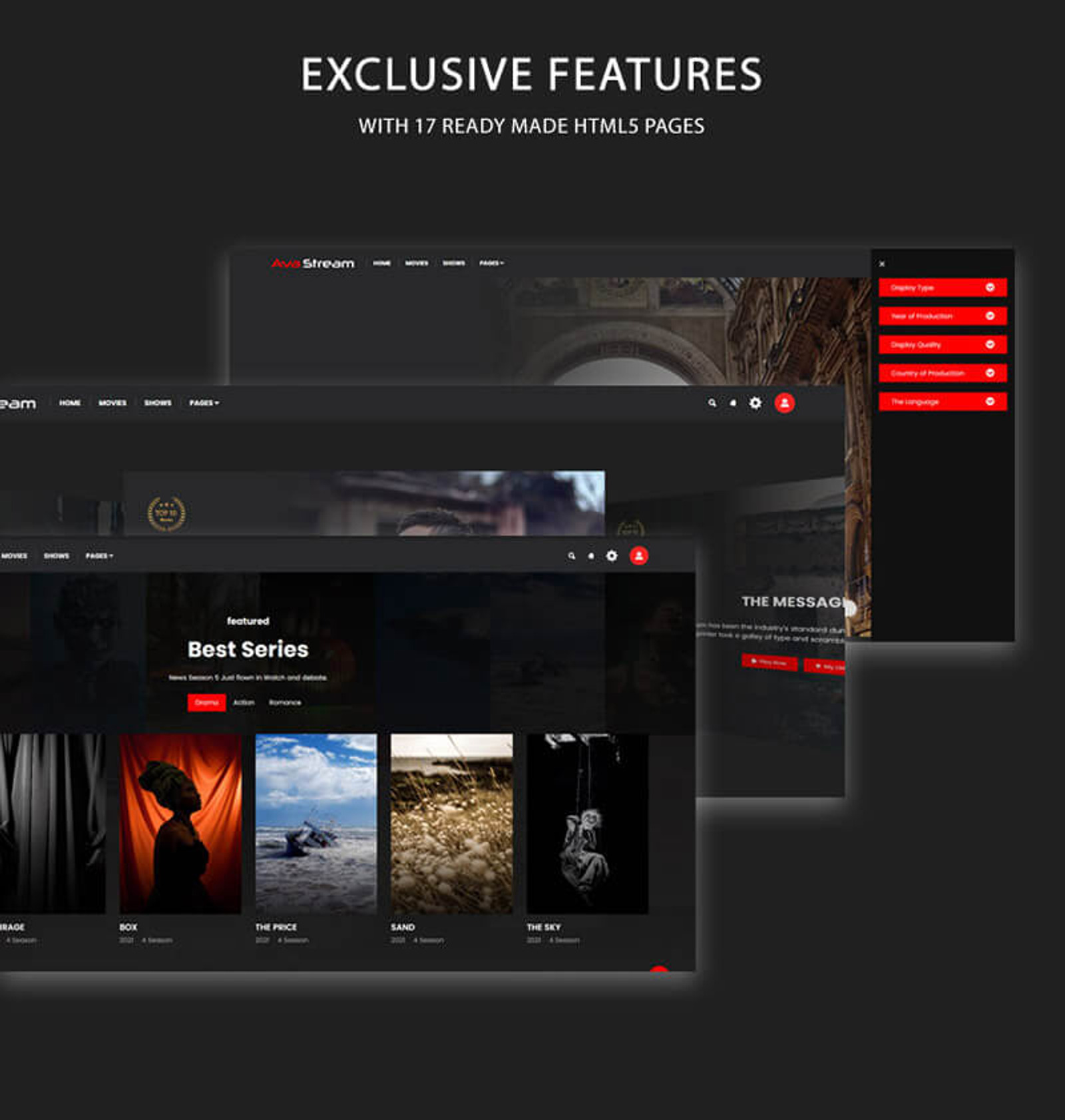 Ava Stream - Movies & TV Shows Bootstrap 4 Website Template