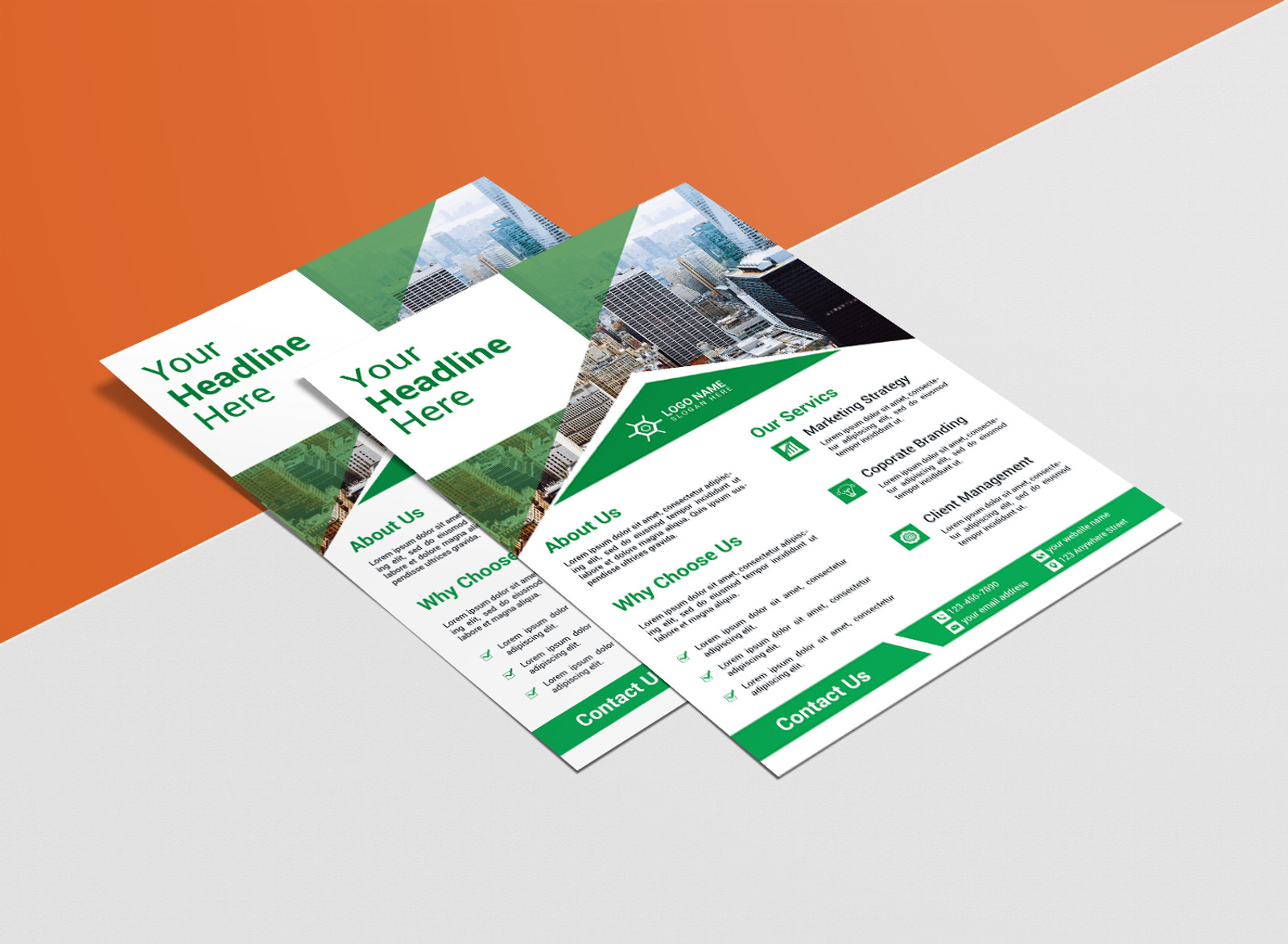 Professional Flyer Design Template #252015 - TemplateMonster