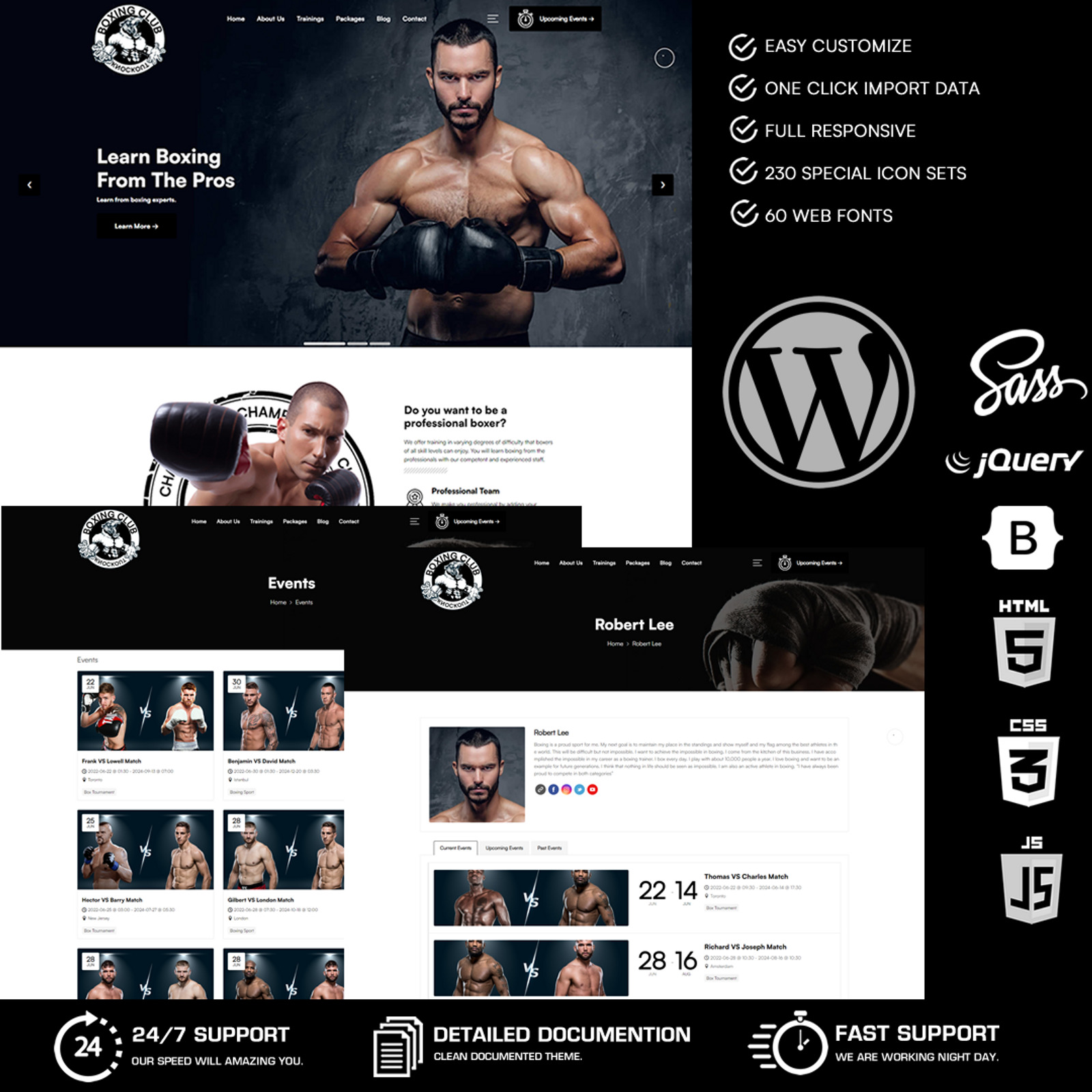 Knockout - Boxing Club WordPress Theme - TemplateMonster