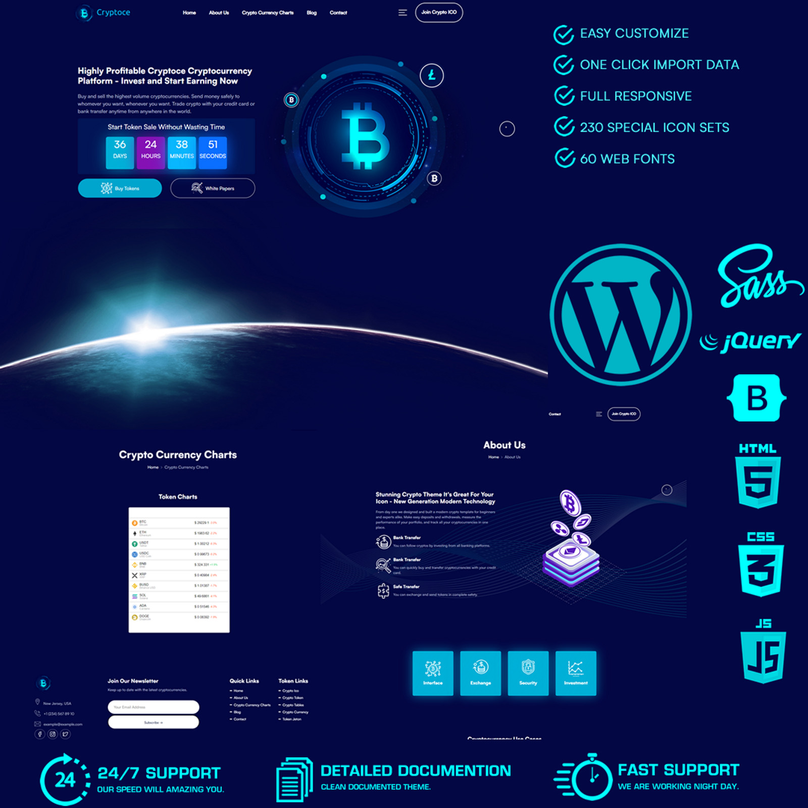 Cryptoce - Cryptocurrency & Bitcoin WordPress Theme