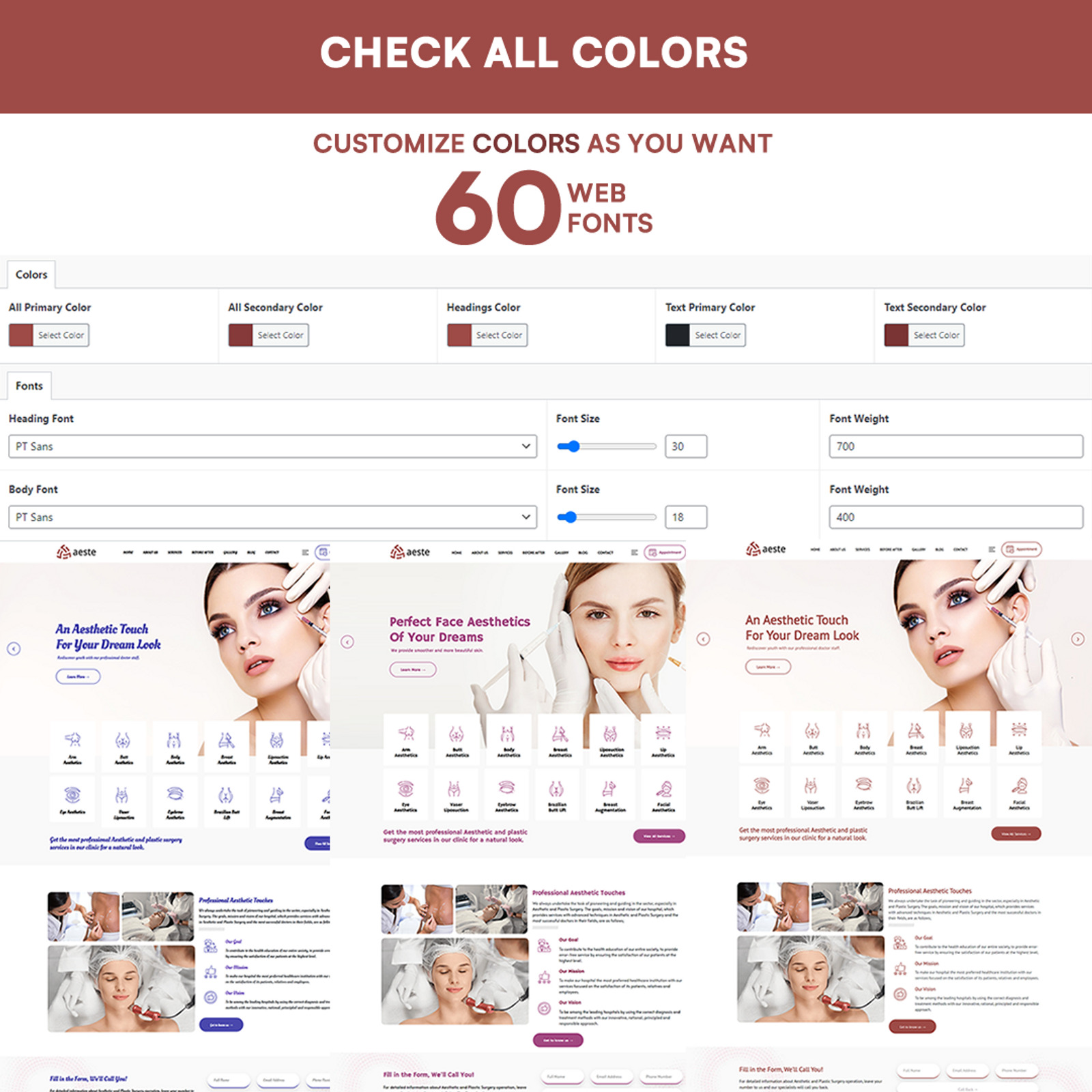Aeste - Aesthetic & Plastic Surgery WordPress Theme