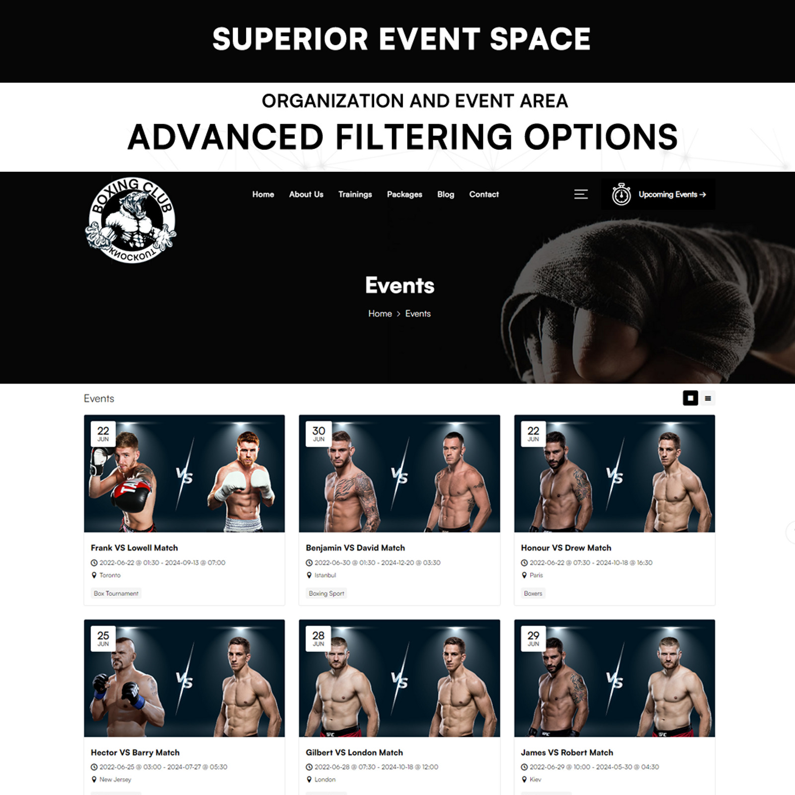 Knockout - Boxing Club WordPress Theme - TemplateMonster