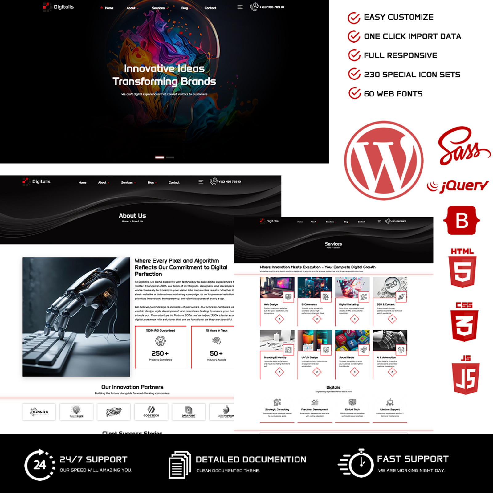Digitalis - Modern Digital Agency WordPress Theme