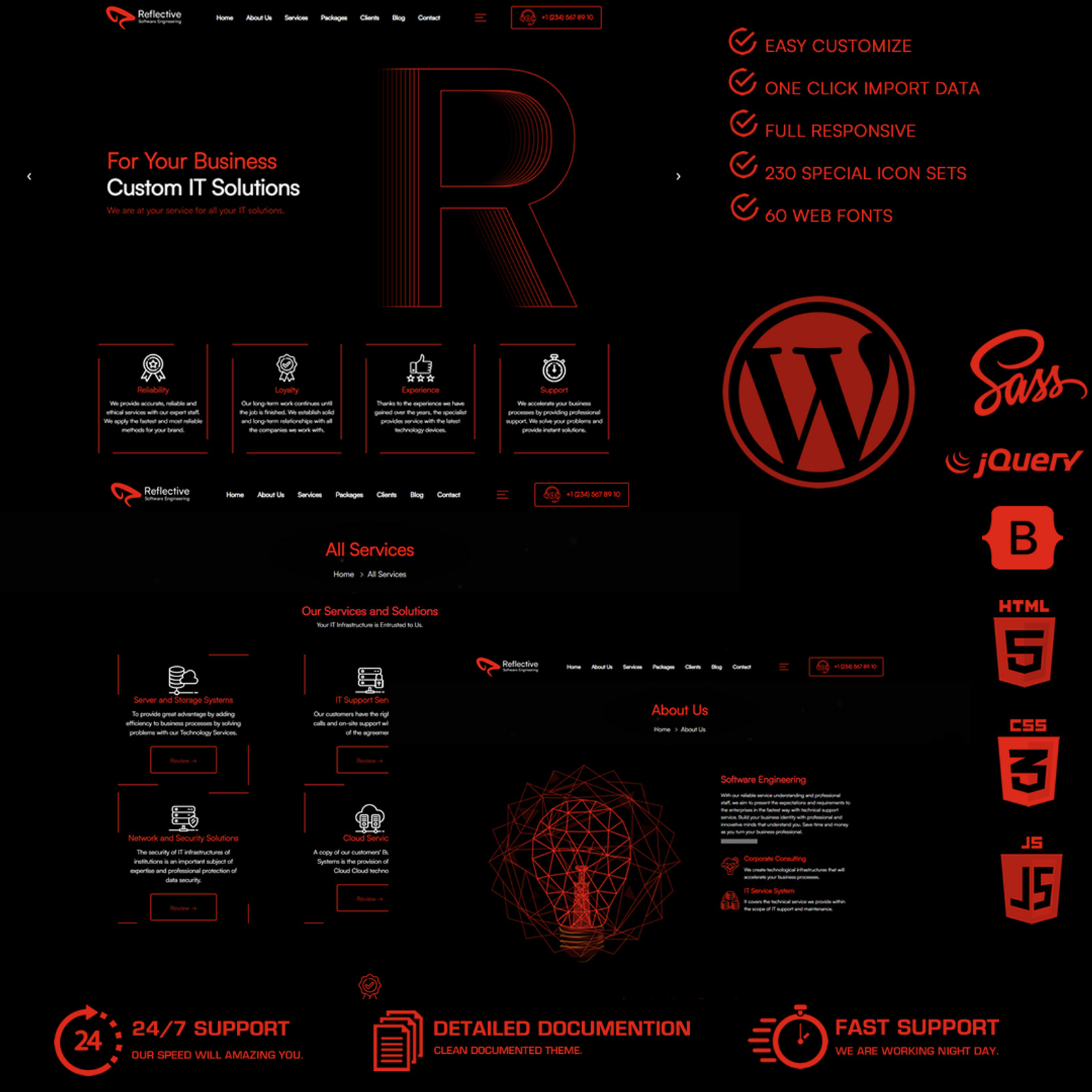 Reflective - It Solutions & Software Engineering WordPress Theme