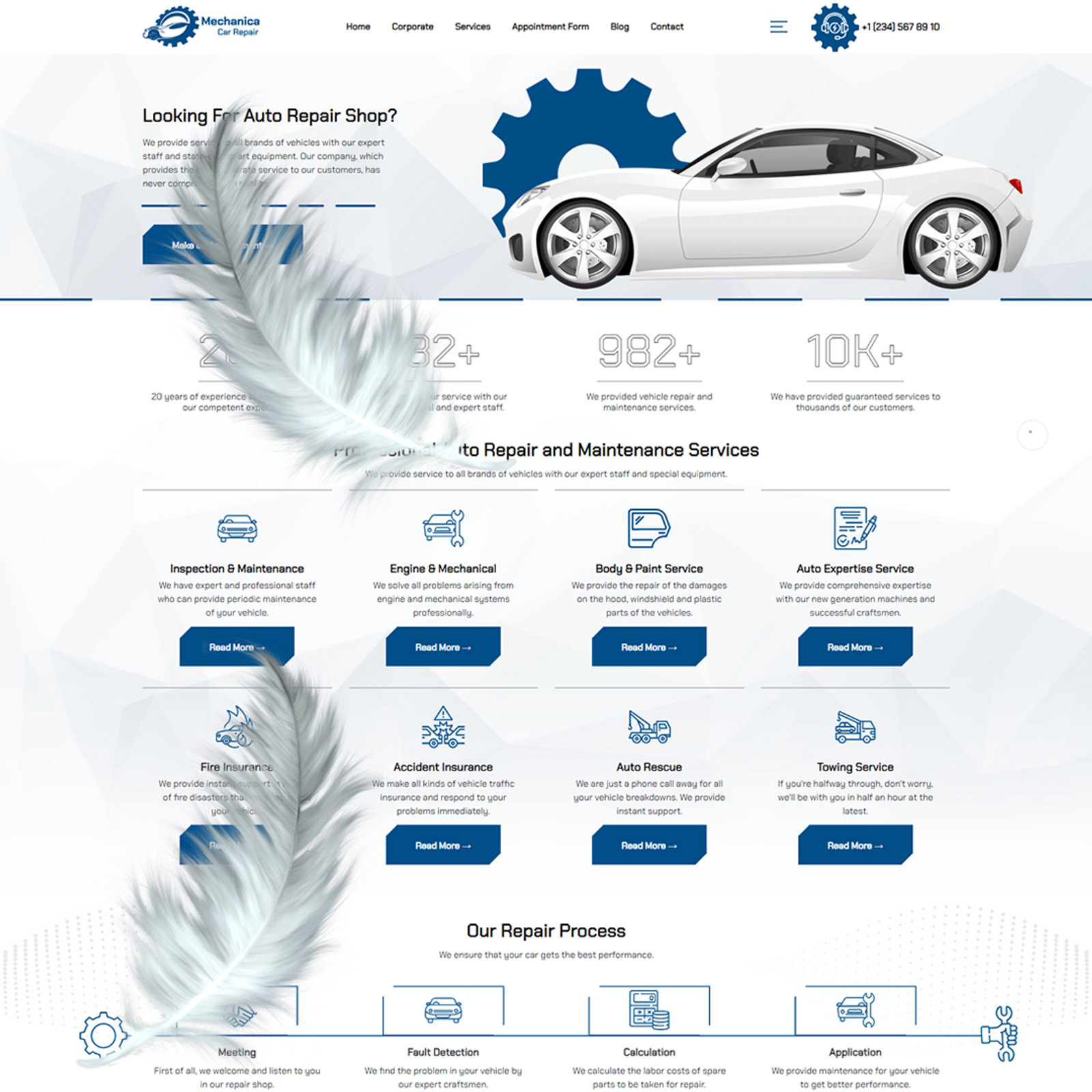Mechanica - Car Repair WordPress Theme - TemplateMonster