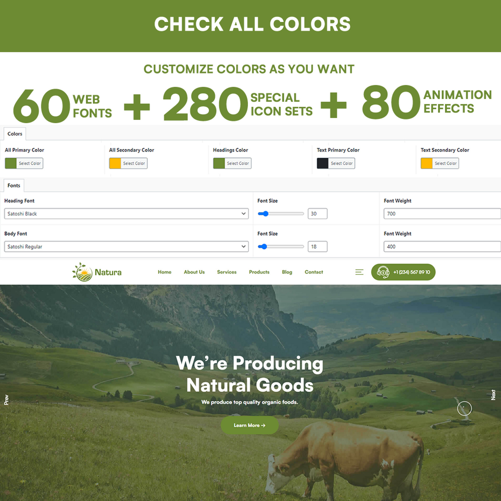 Natura - Agricultural Farm WordPress Theme - TemplateMonster