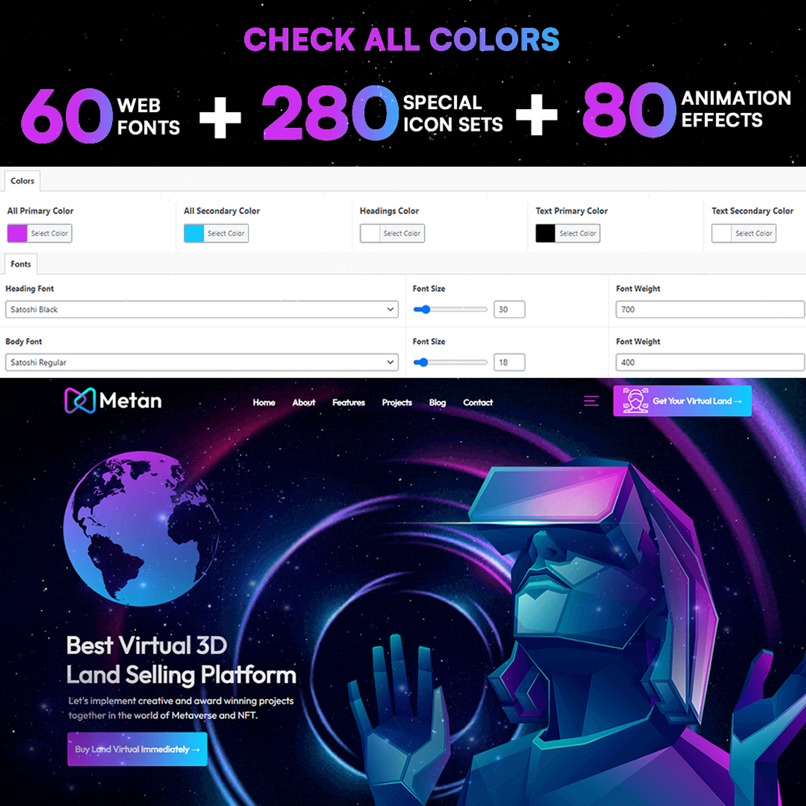 Metan - Metaverse WordPress Theme #297325 - TemplateMonster