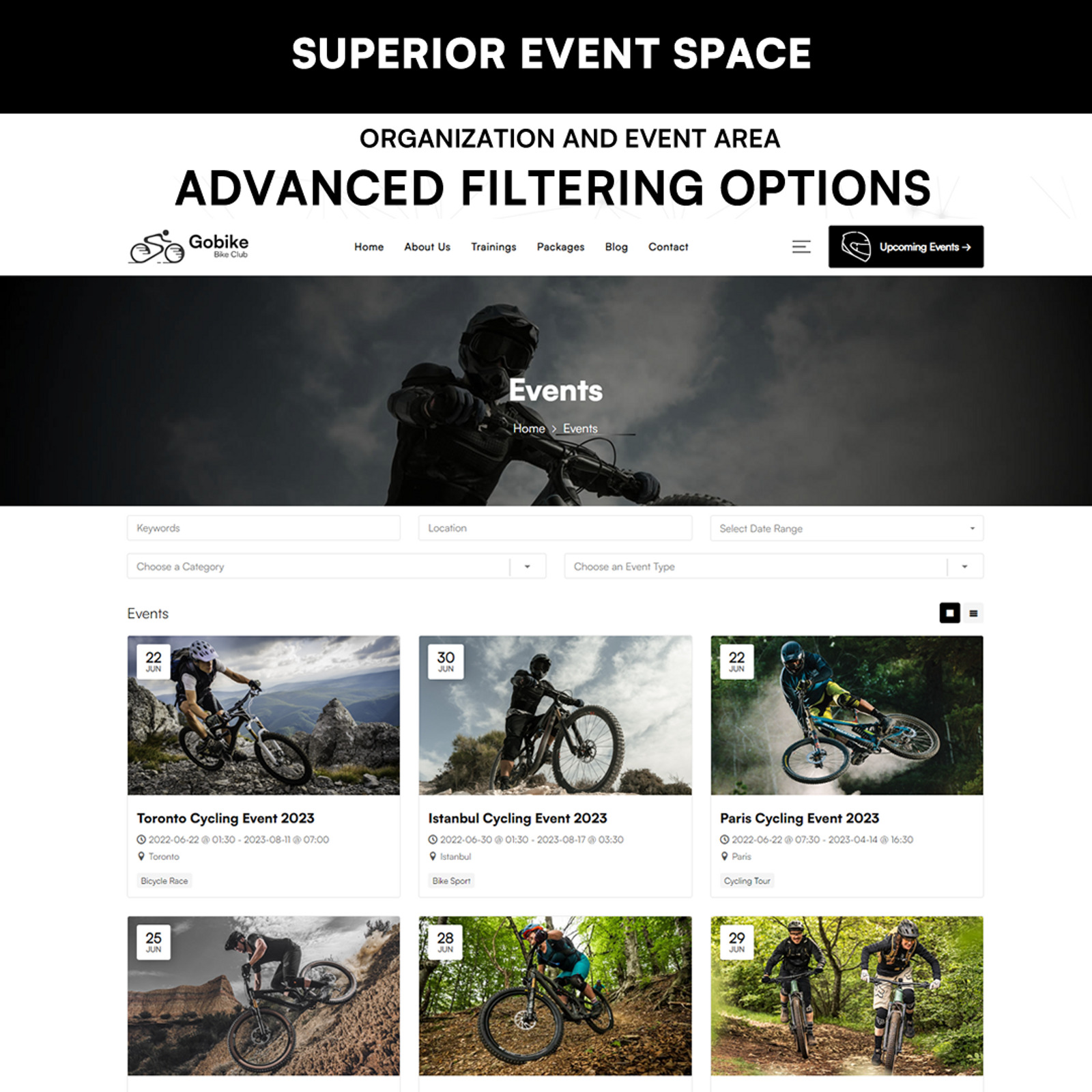 Gobike - Bike Club WordPress Theme #254617 - TemplateMonster