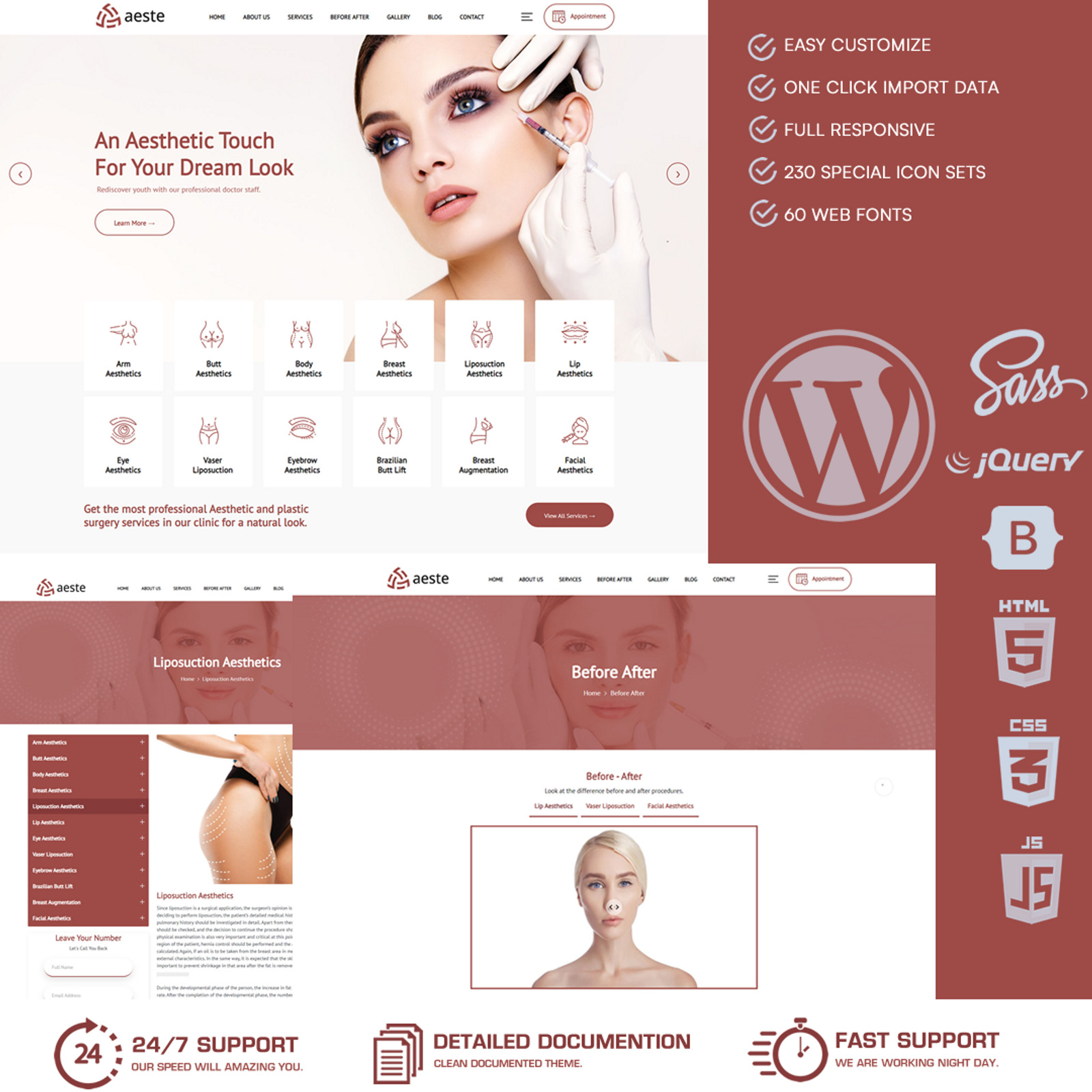 Aeste - Aesthetic & Plastic Surgery WordPress Theme