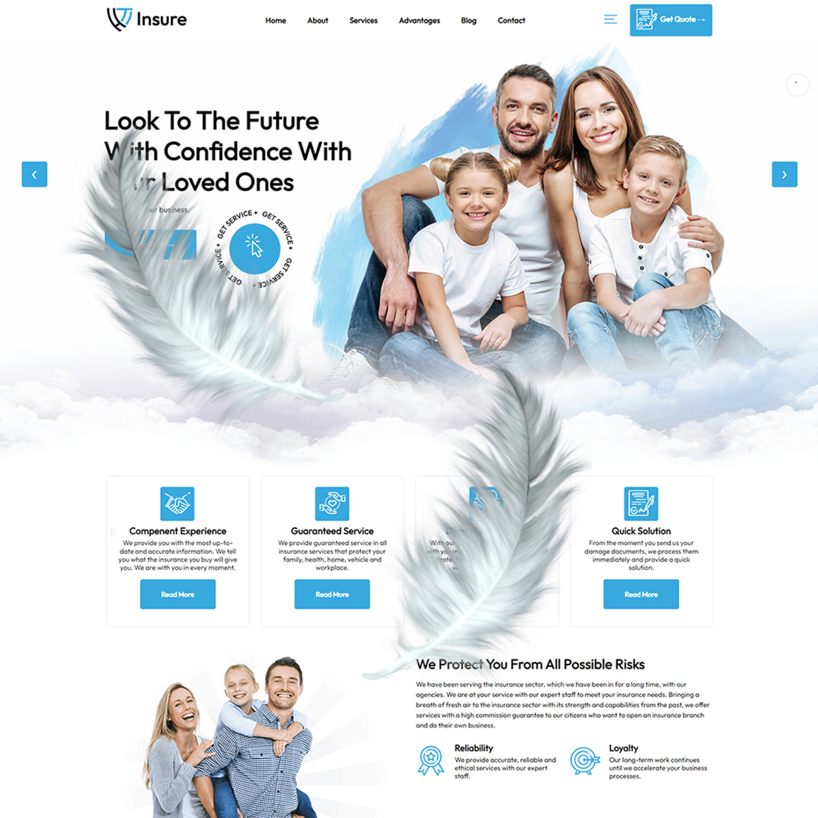 Insure - Insurance WordPress Theme #306112 - TemplateMonster