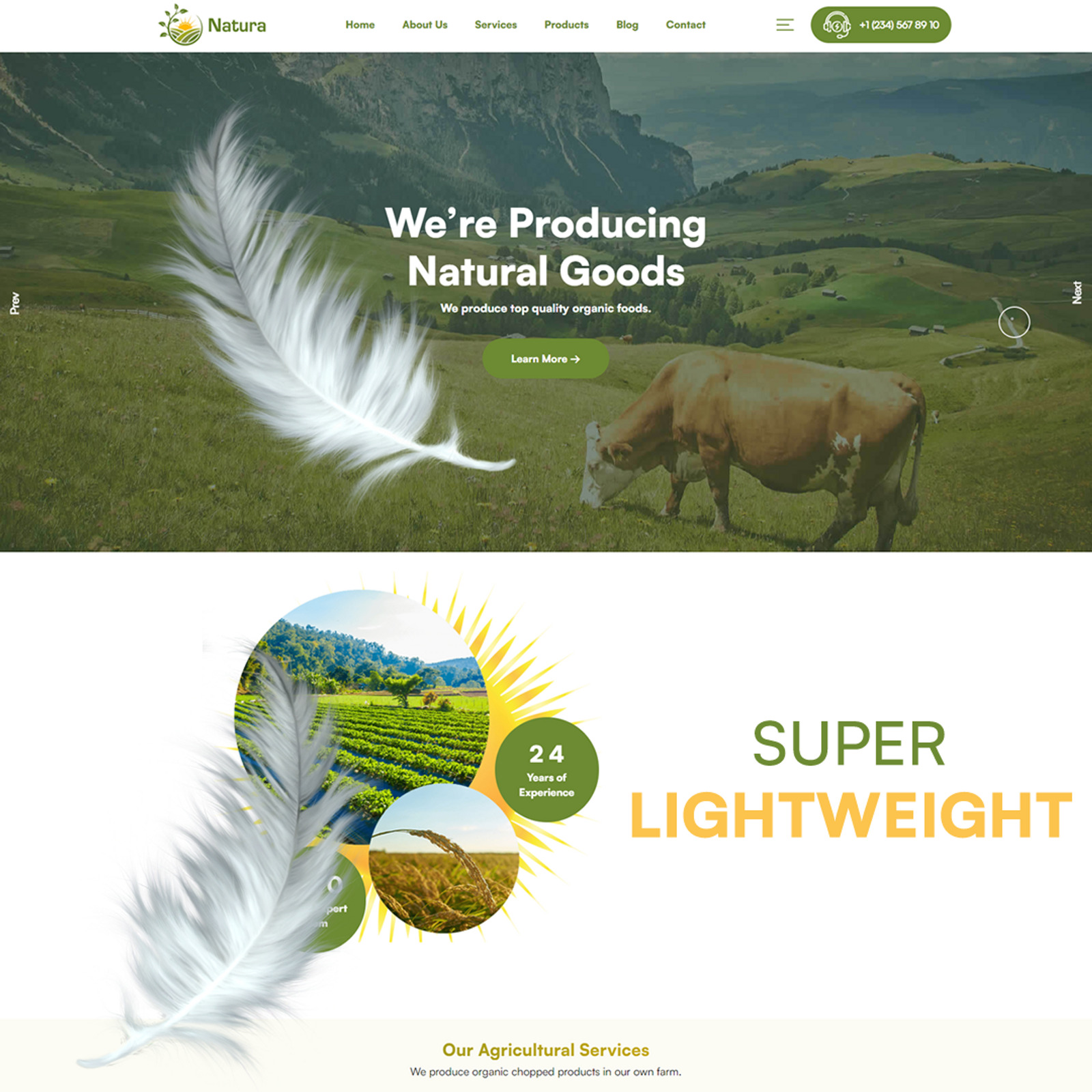 Natura - Agricultural Farm WordPress Theme - TemplateMonster