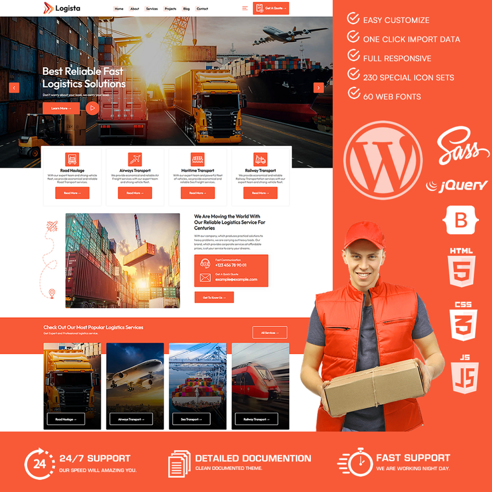 Logista - Transport & Logistics WordPress Theme