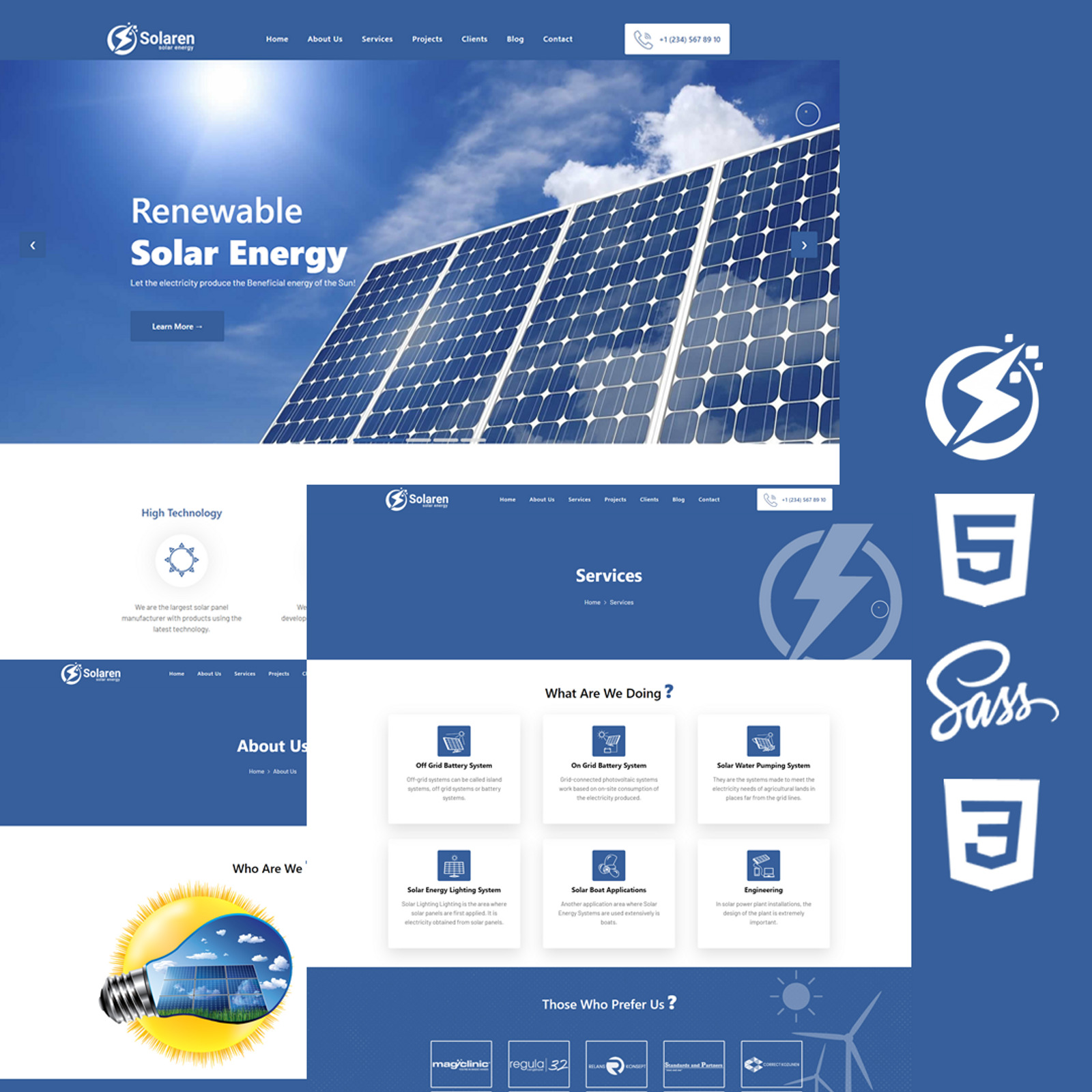 Solaren - Solar Energy Html5 Css3 Theme Website Template