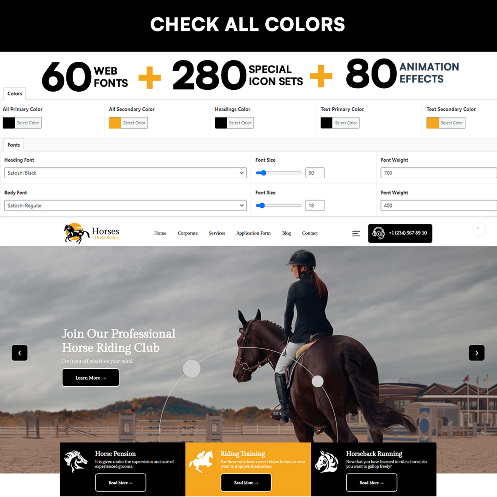 Horses - Equestrian Club & Horse Riding WordPress Theme