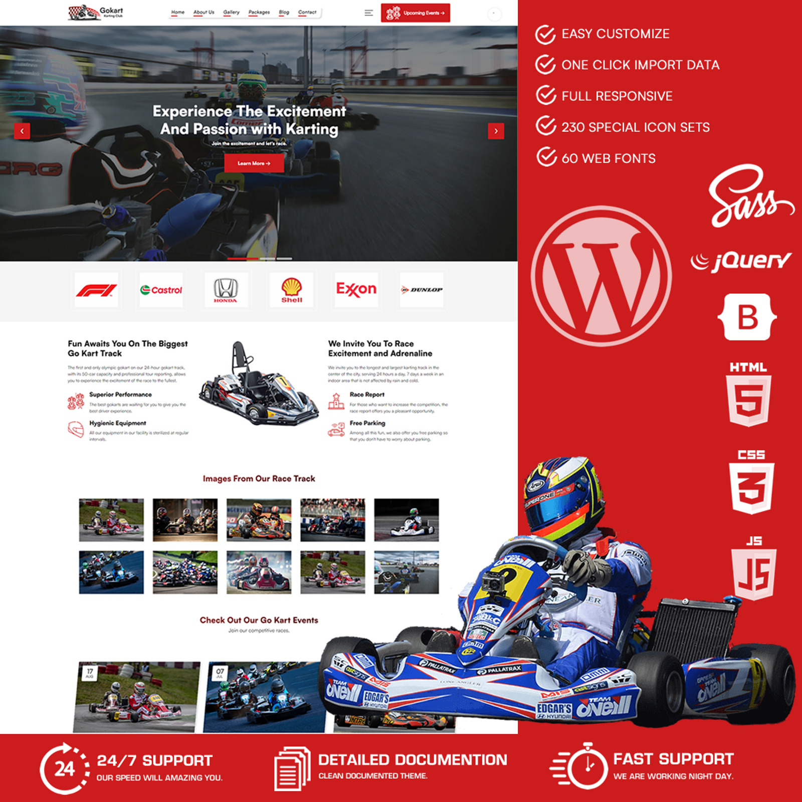 Gokart - Karting Club WordPress Theme - TemplateMonster