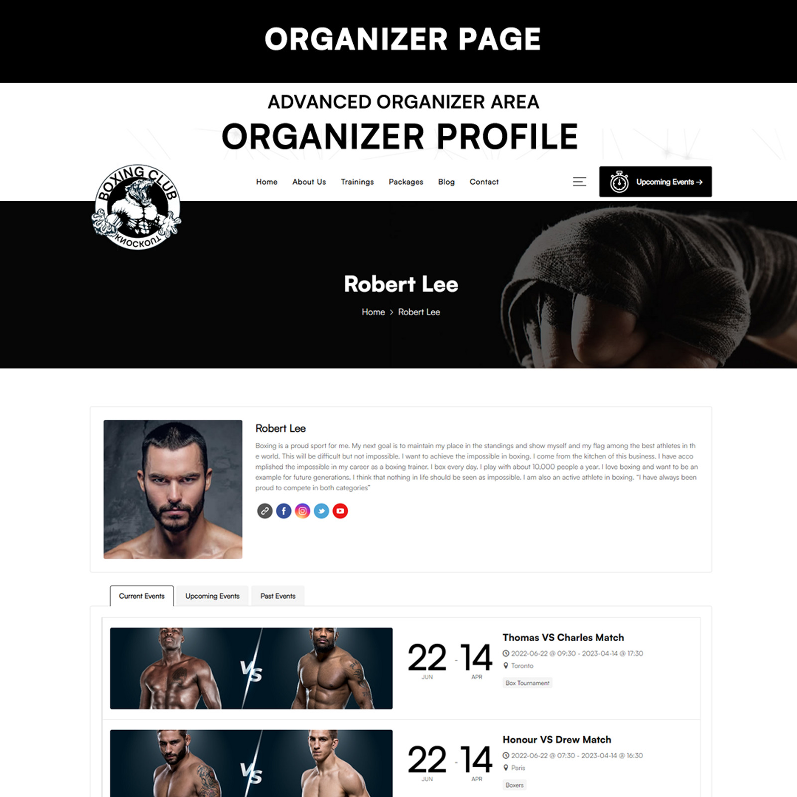 Knockout - Boxing Club WordPress Theme - TemplateMonster