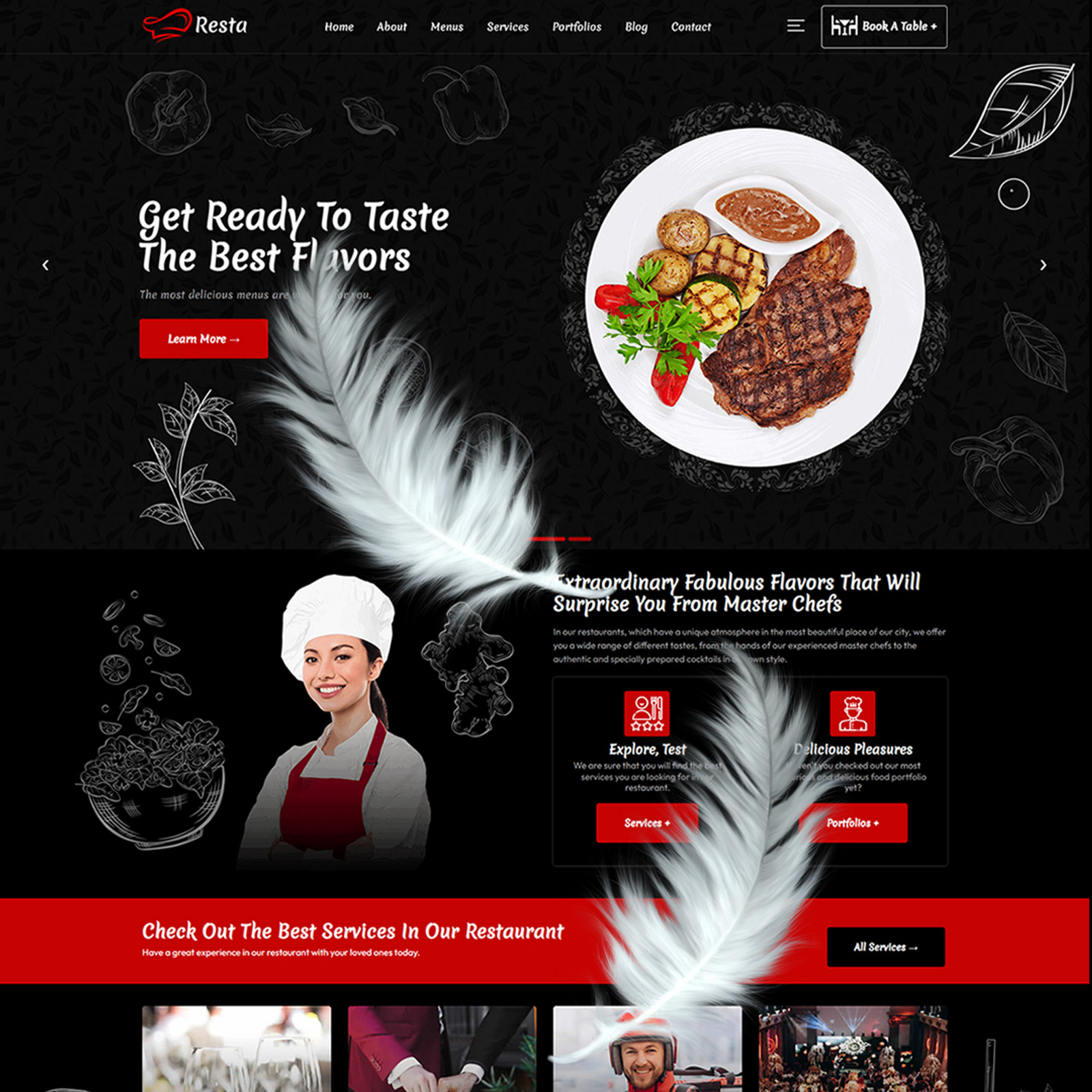 Resta - Restaurant WordPress Theme #299068 - TemplateMonster