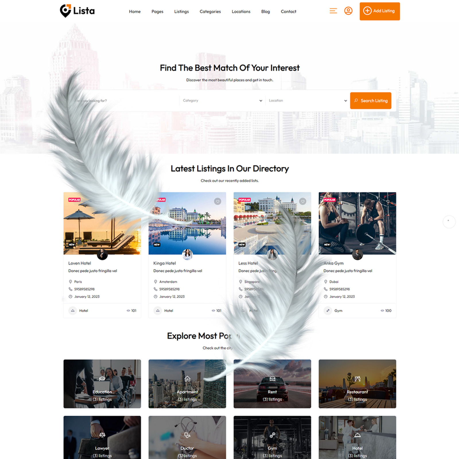 Lista - Directory & Listing WordPress Theme